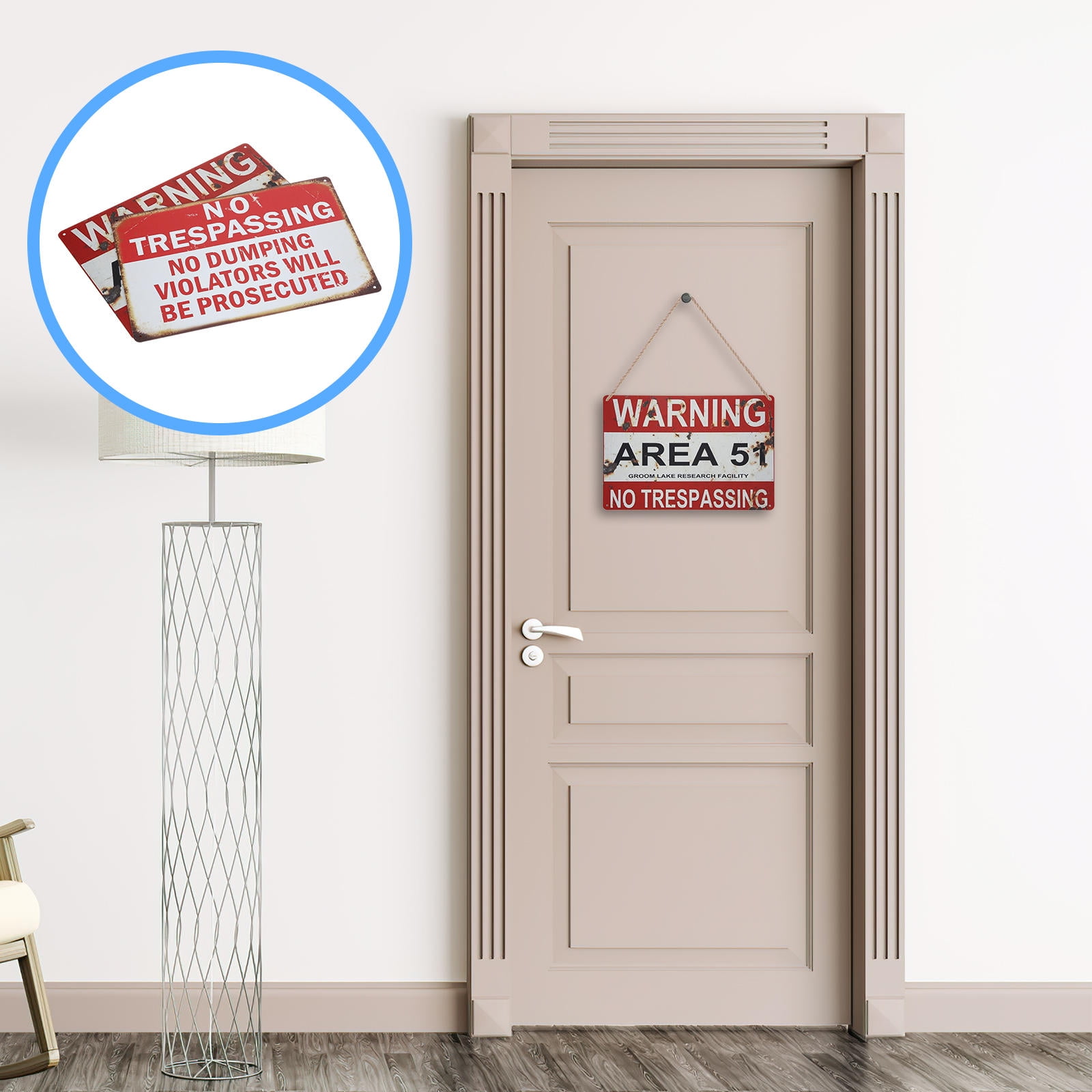 MLINS 6 pcs Tin Signs No Trespassing Signs Property Private Warning ...