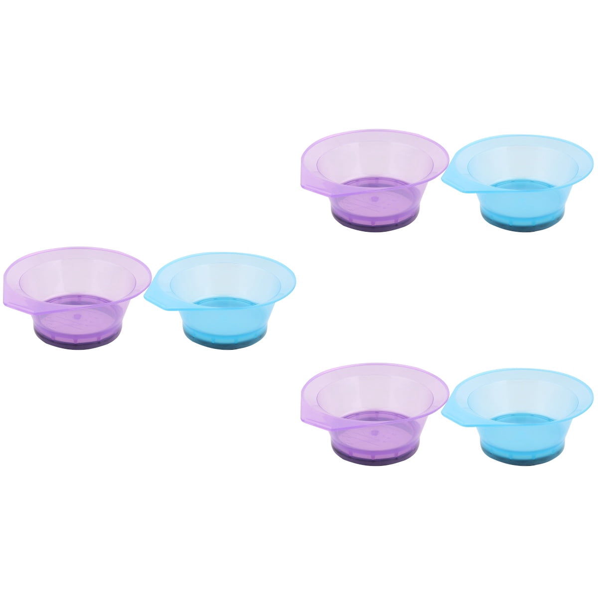 MLINS 6 pcs Transparent Hairdressing Bowl DIY Hair Dye Bowl Hair Salon ...