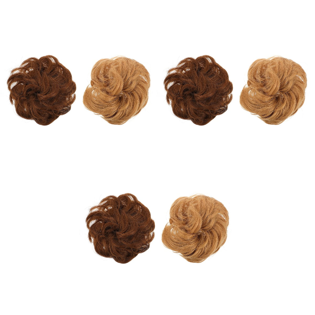 MLINS 6 pcs Women Scrunchies Hair Piece Wig Ponytail Chignon Hair Bun ...