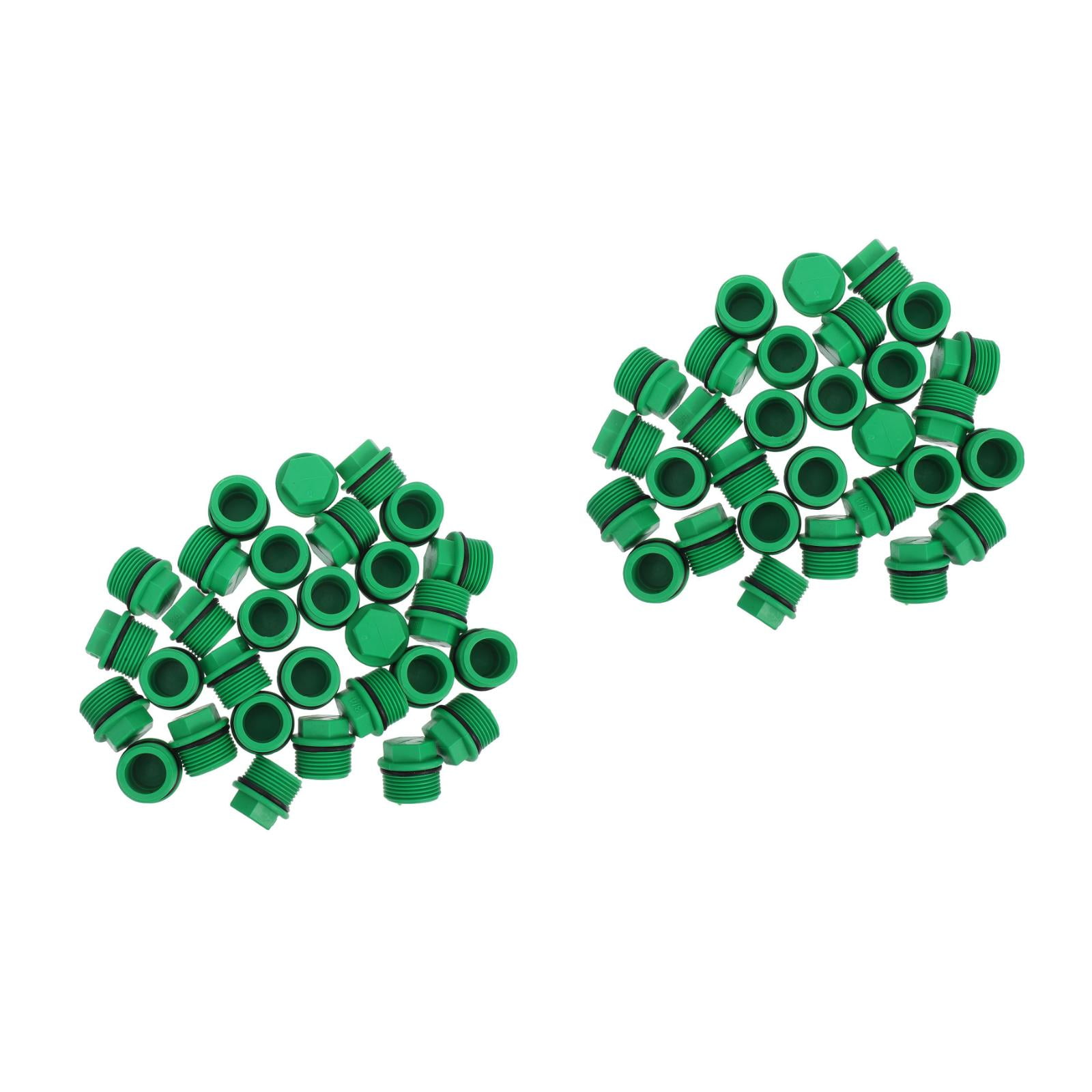 MLINS 60 PCS Male Threaded Pipe Plug Pipe End Caps and Plugs Fittings ...