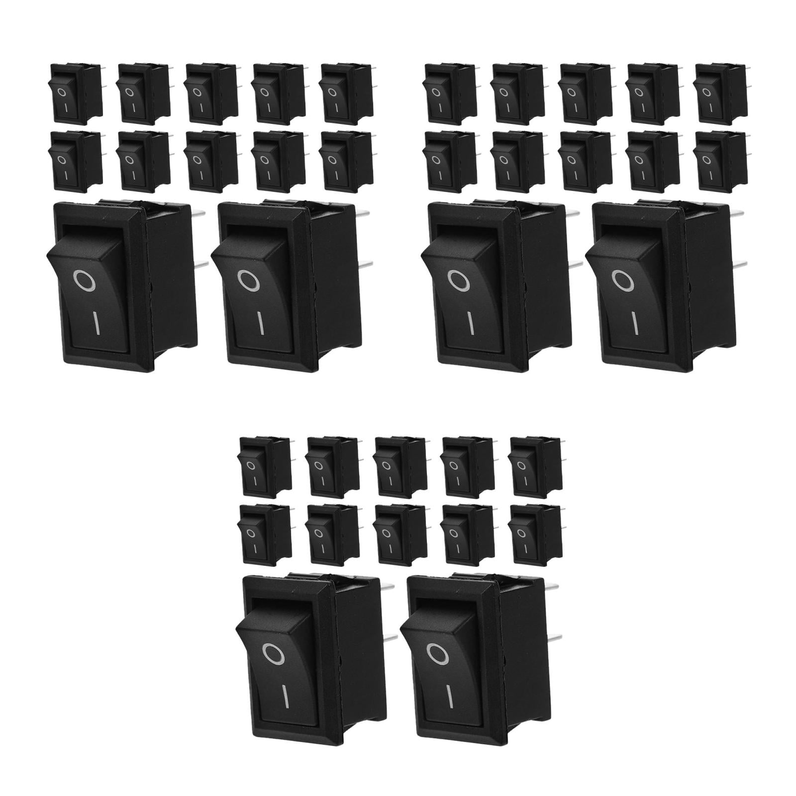 MLINS 60 PCS Rocker Switch 2 Position Car Boat Rocker Switch Toggle for ...