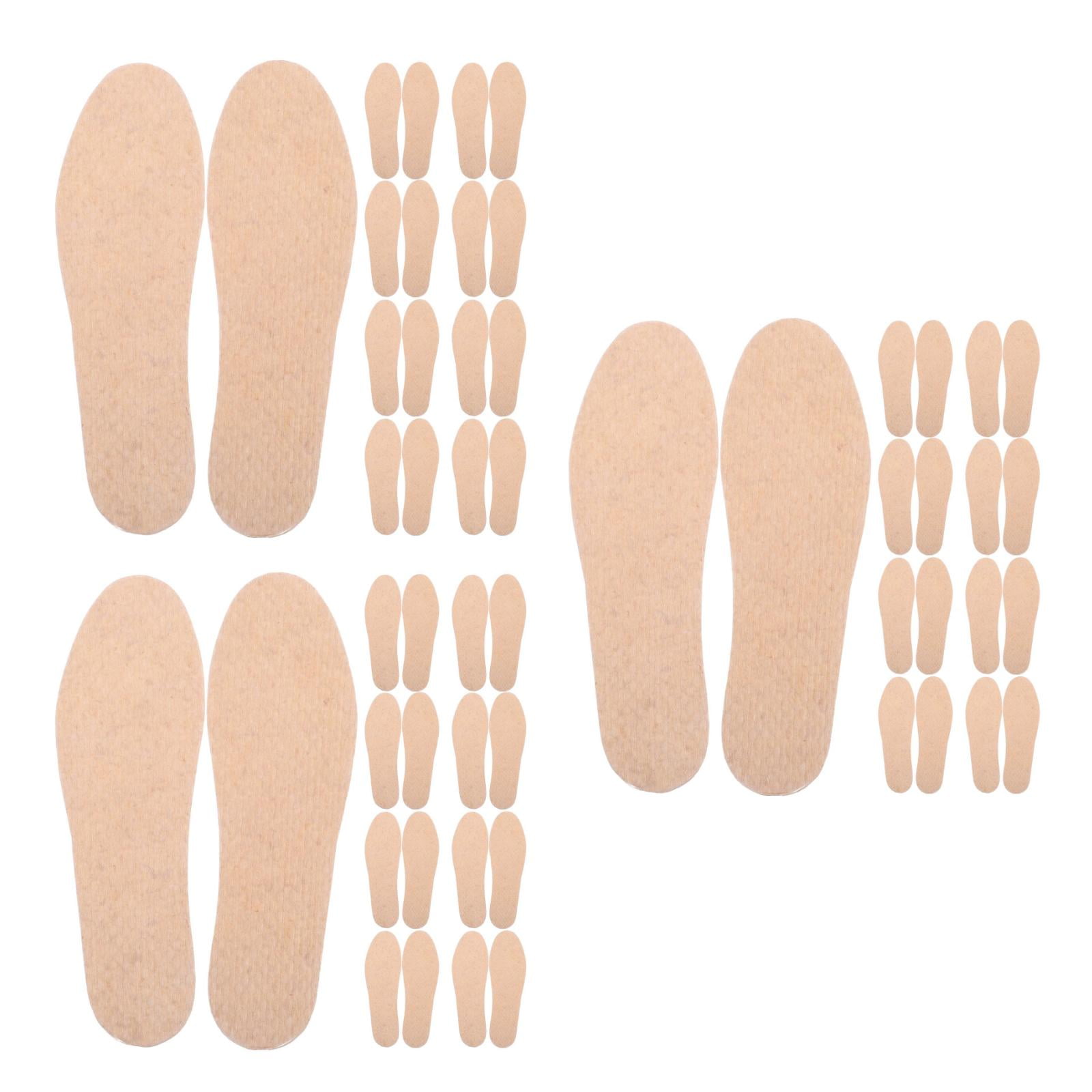 MLINS 60 Pairs Wood Shoe Insoles Foot Shoe Inserts For Men Shoe Odor ...