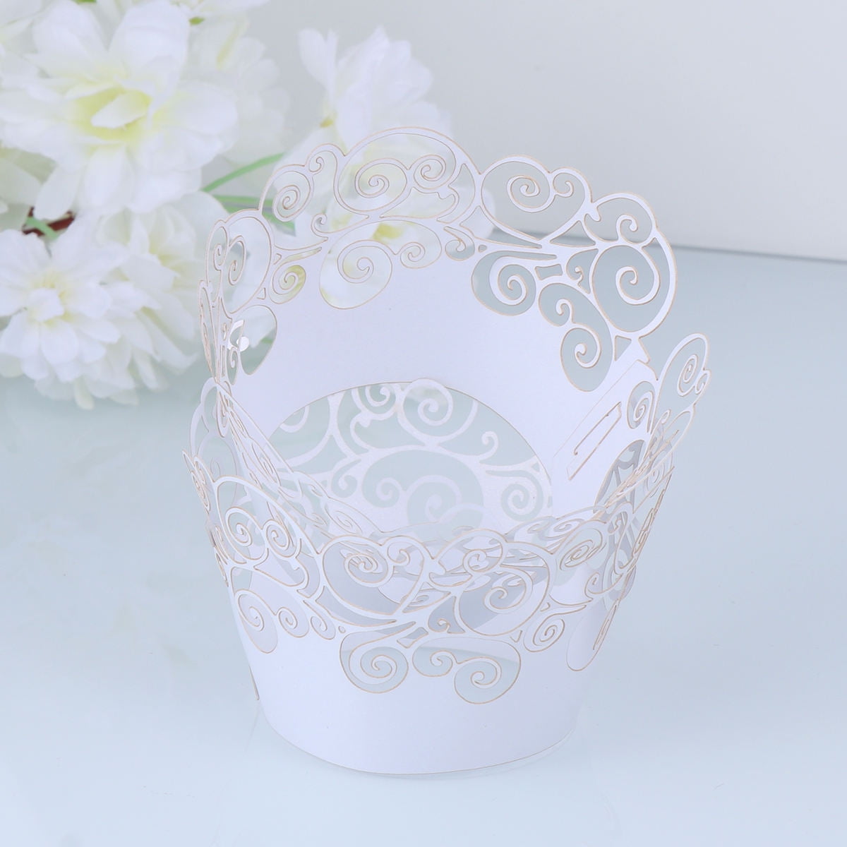 MLINS 60 Pcs Cupcake Liners for Baking Decorating Border Birthday Party ...