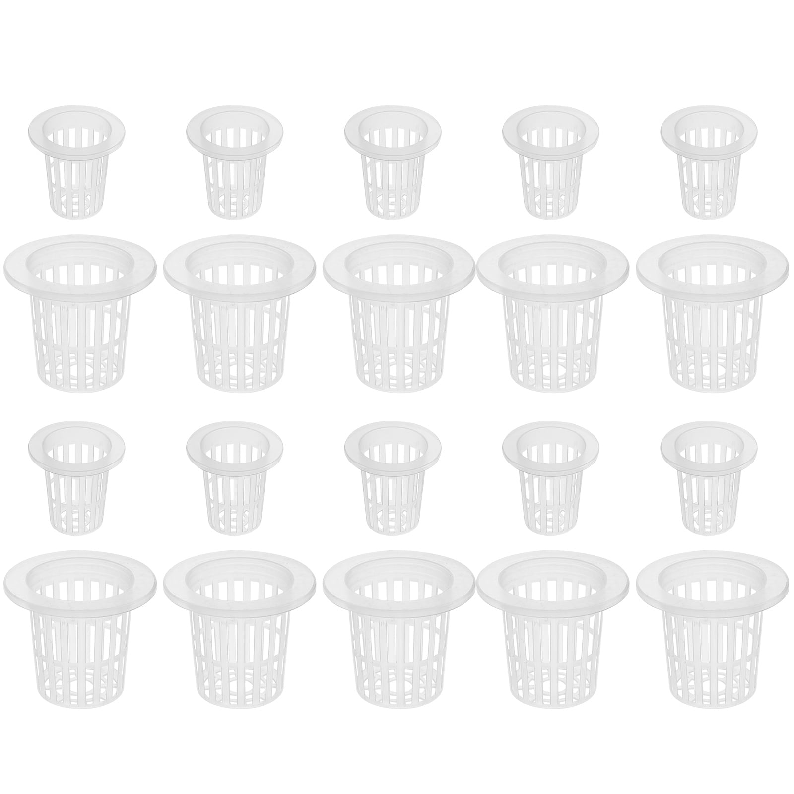 MLINS 60 Pcs Hydroponic Planting Mesh Pots Plastic Baskets Garden Plant ...