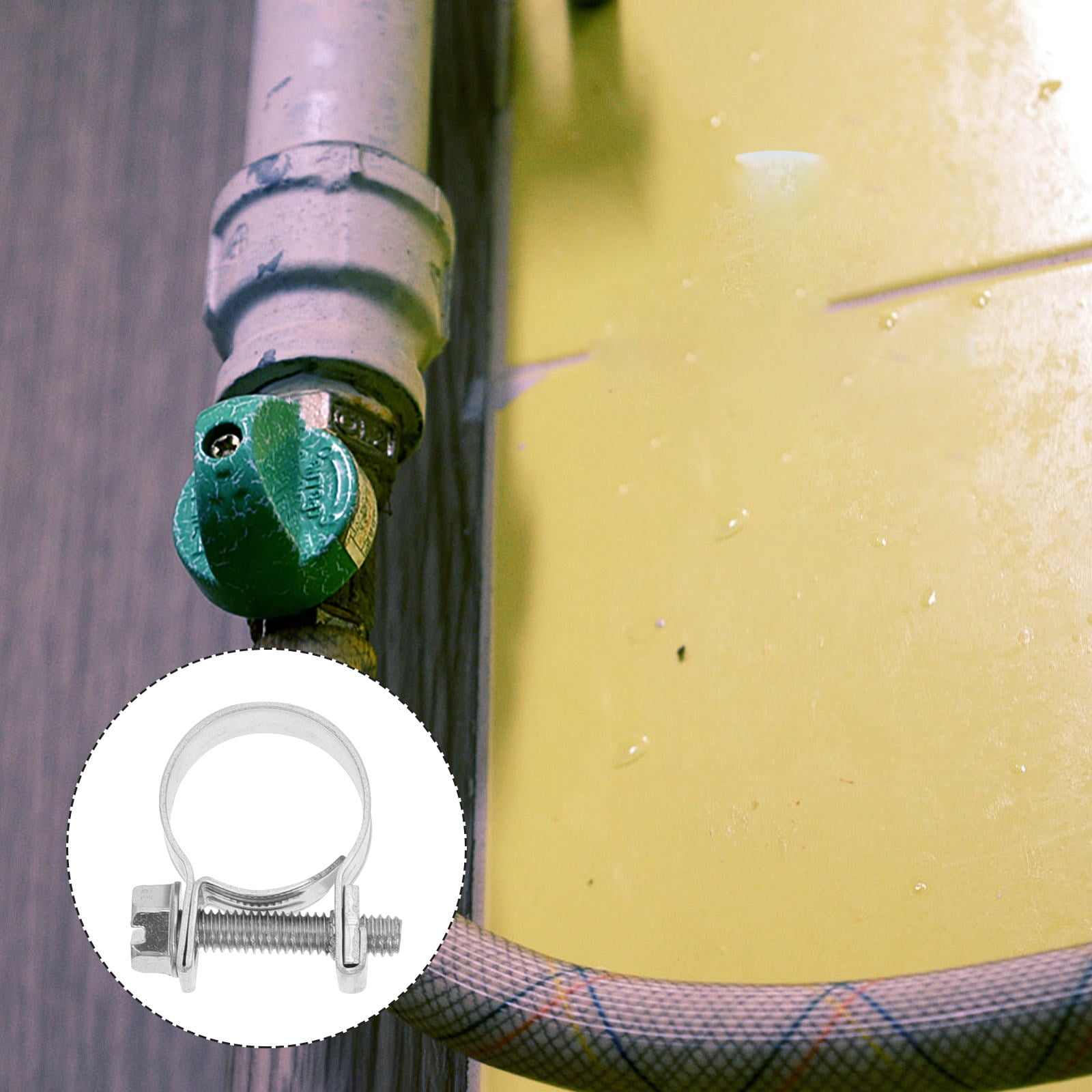 MLINS 60 Pcs Tube Clips Gas Clamps Hose Pipe Fastener Water Silver ...