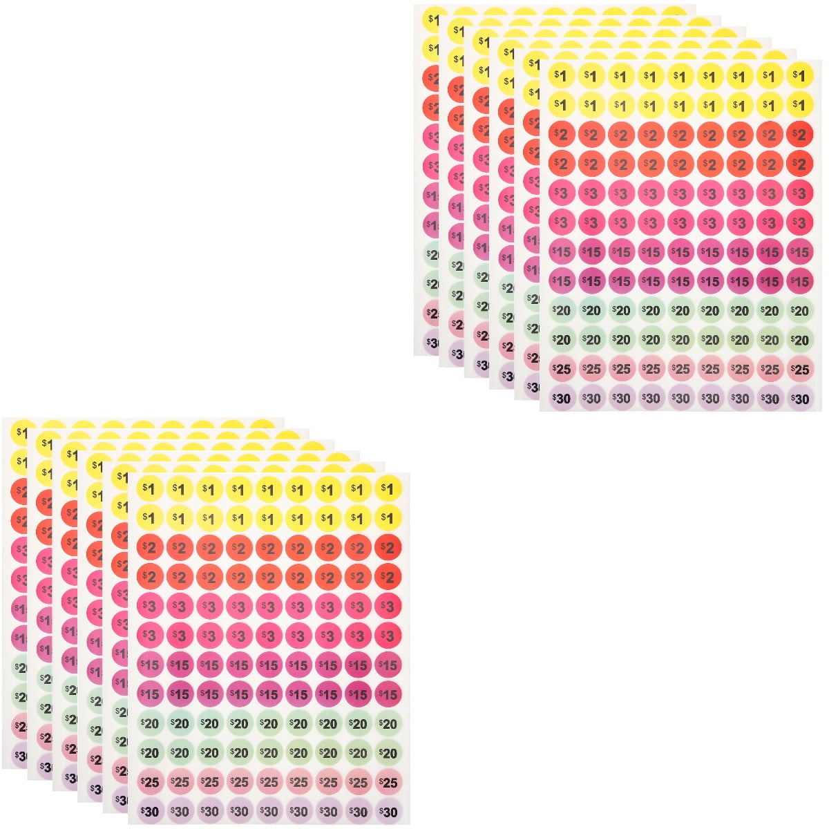 MLINS 60 Sheets Garage Sale Price Stickers Yard Sale Stickers Market ...