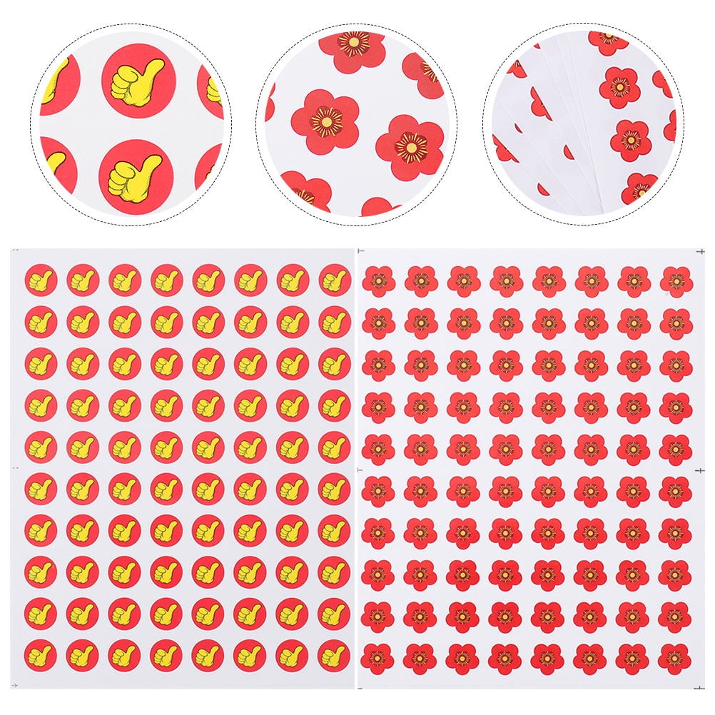 MLINS 60 Sheets of Decorative Flower Pattern Stickers for Children ...