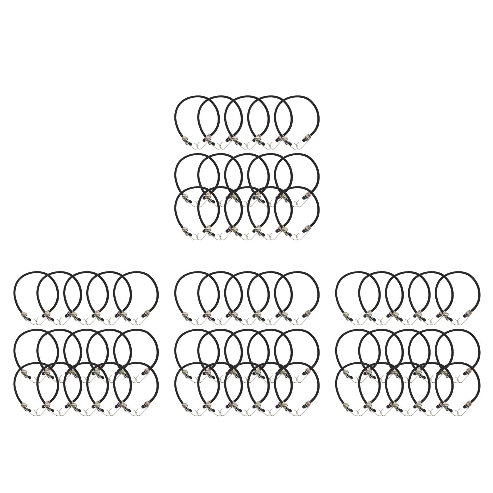 MLINS 60 pcs Bungee Cord Hooks Bungee Cords With Carabiner Hooks Small ...