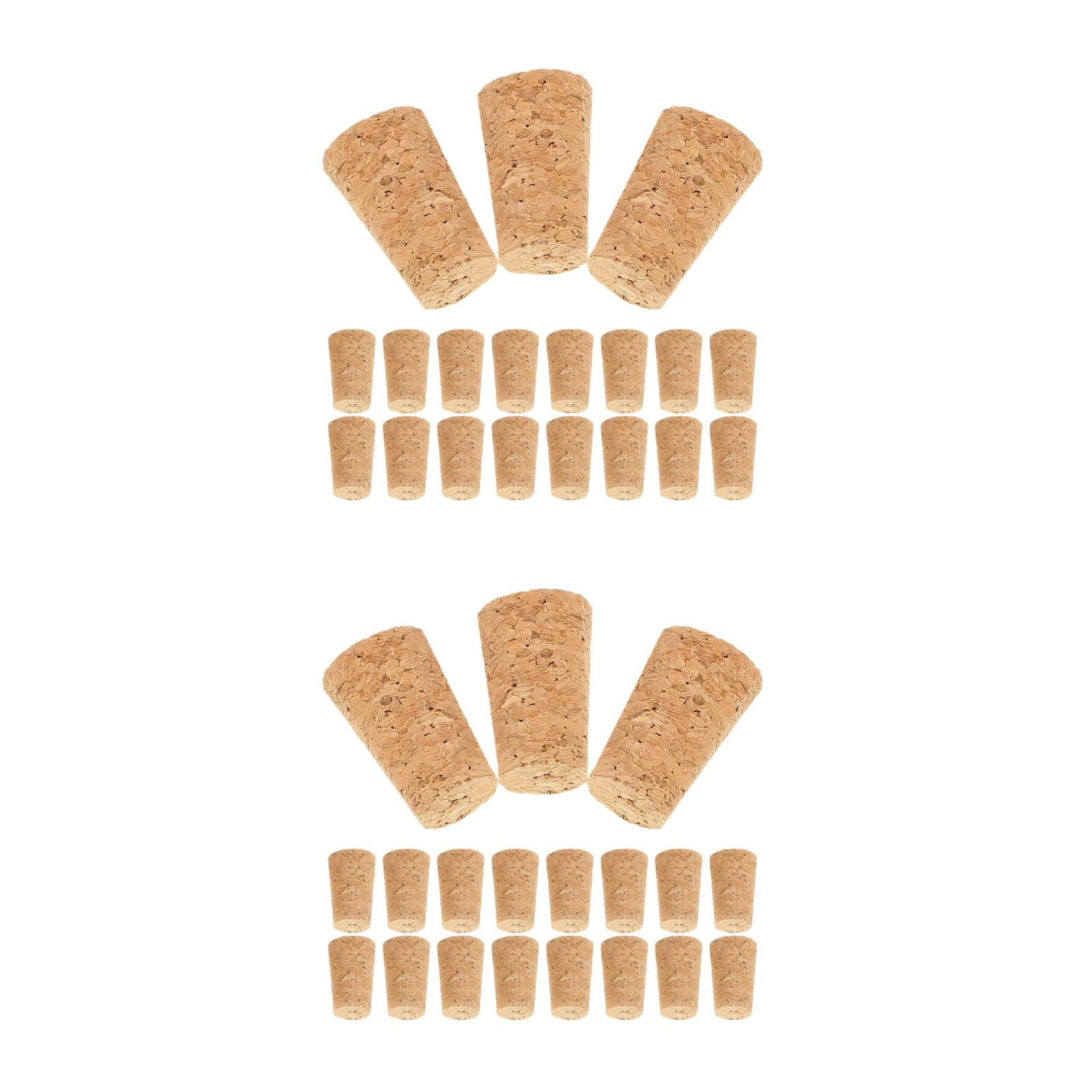MLINS 60 pcs Cork Stoppers High-Density Cork Plugs For Wine Reusable ...