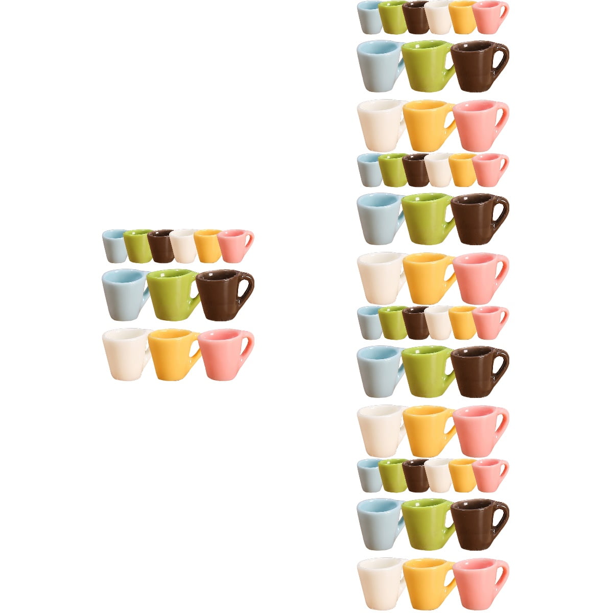 MLINS 60 pcs Dollhouse Mini Coffee Cups Children Dollhouse Cups Decor ...