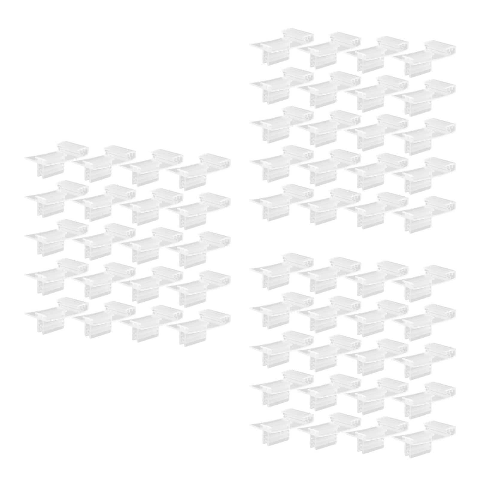 MLINS 60 pcs Reusable Plastic Wire Shelf Label Holder Sign Ticket ...