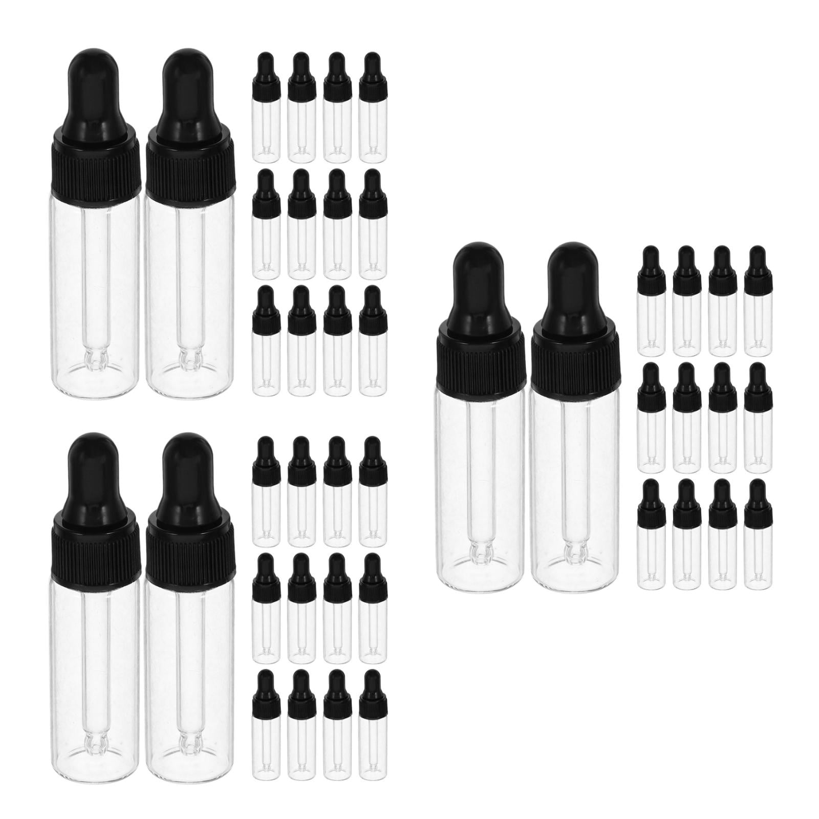 MLINS 60 pcs Transparent Mini Dropper Bottles With Lids For Perfume ...