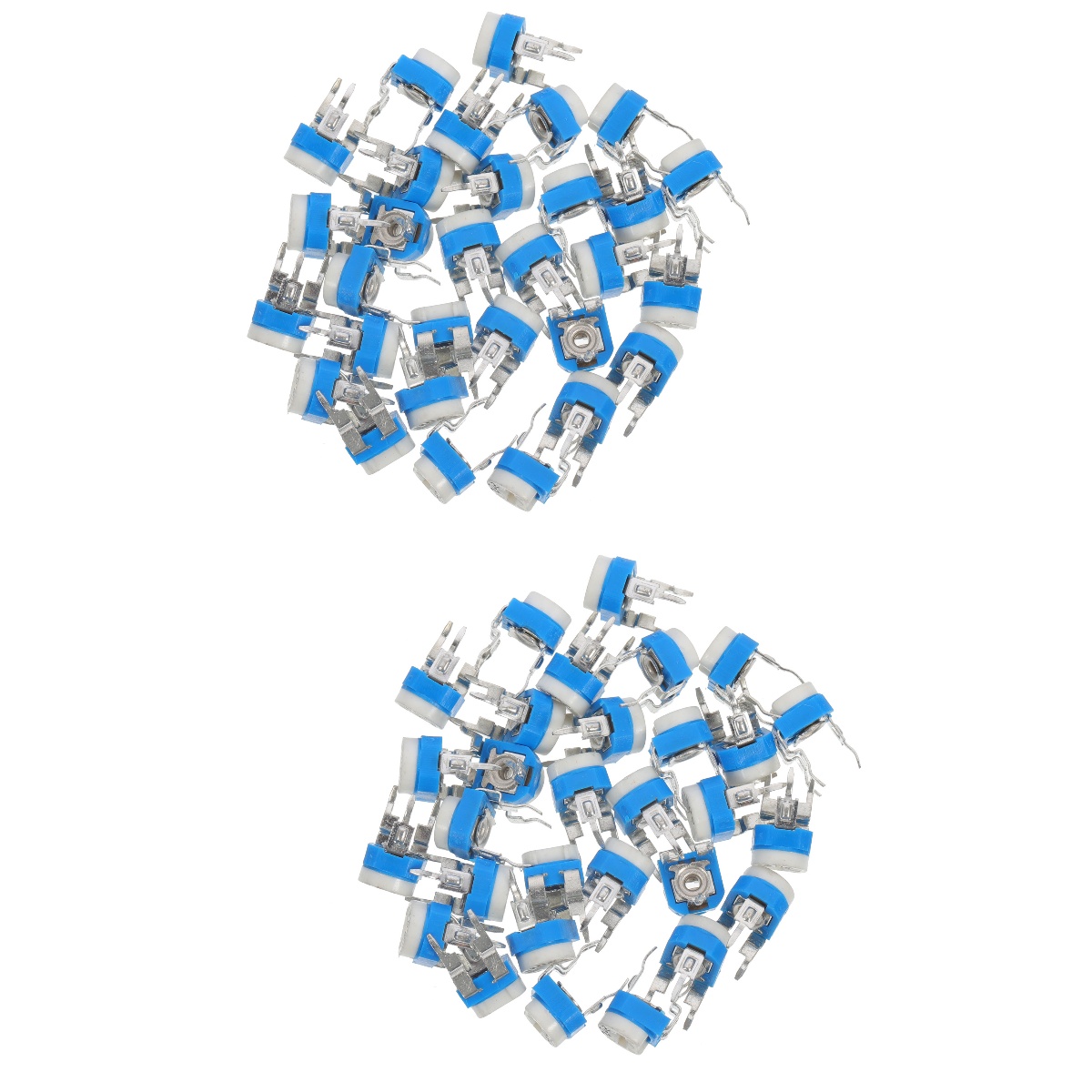 MLINS 60 pcs Variable Resistor 6mm 2k Ohm Horizontal Trimmer Resistor ...