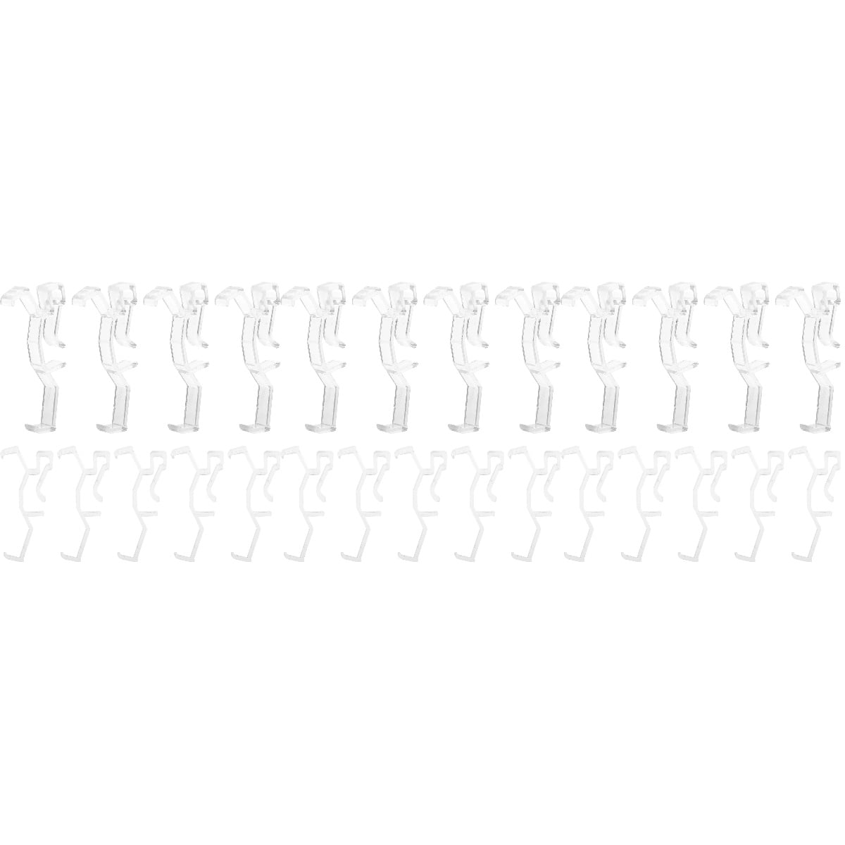MLINS 60 pcs Window Blind Clips Plastic Clear Curtain Hidden Valance ...