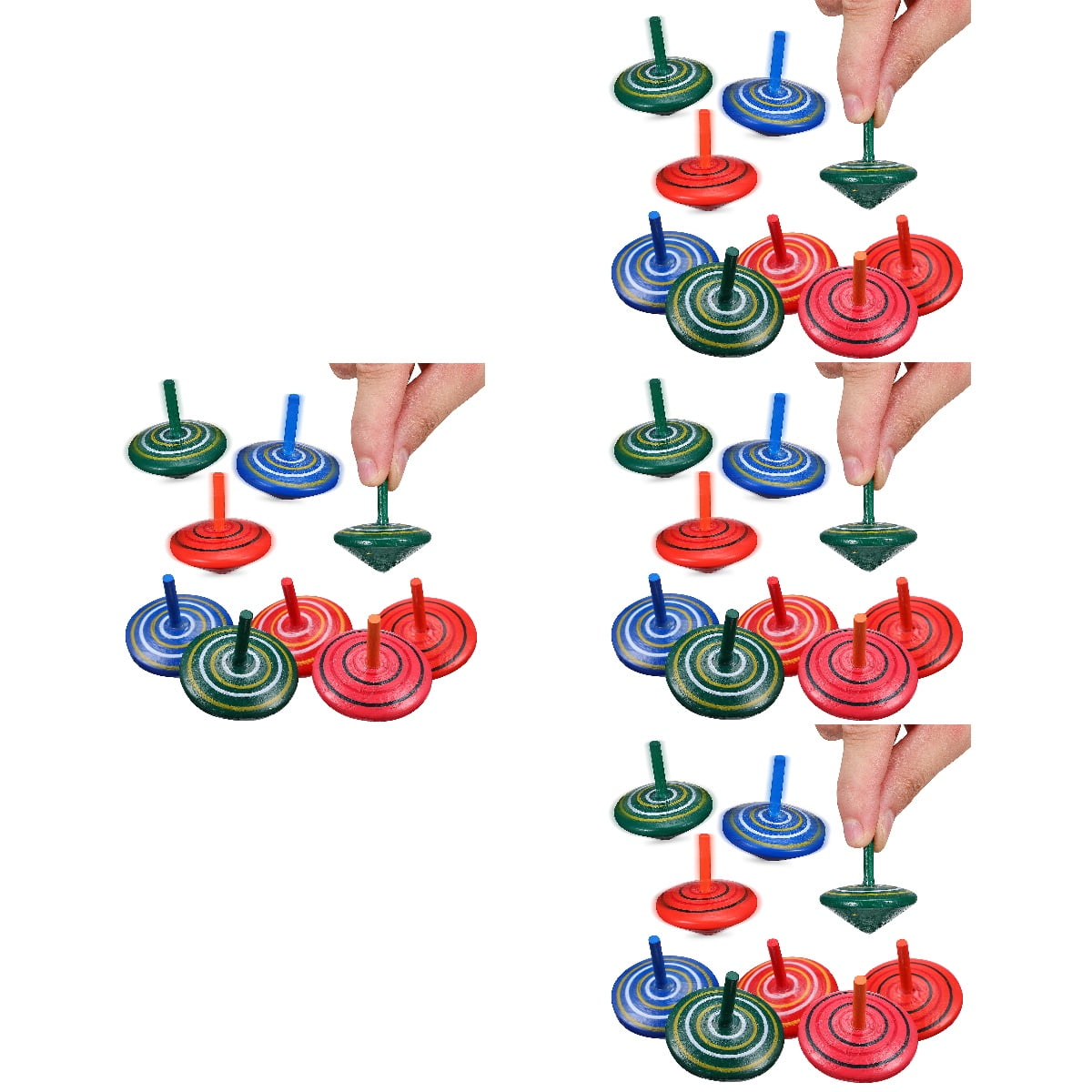 MLINS 60 pcs Wood Gyro Toys Rotating Gyroscopes Toys Wooden Tops Toys ...