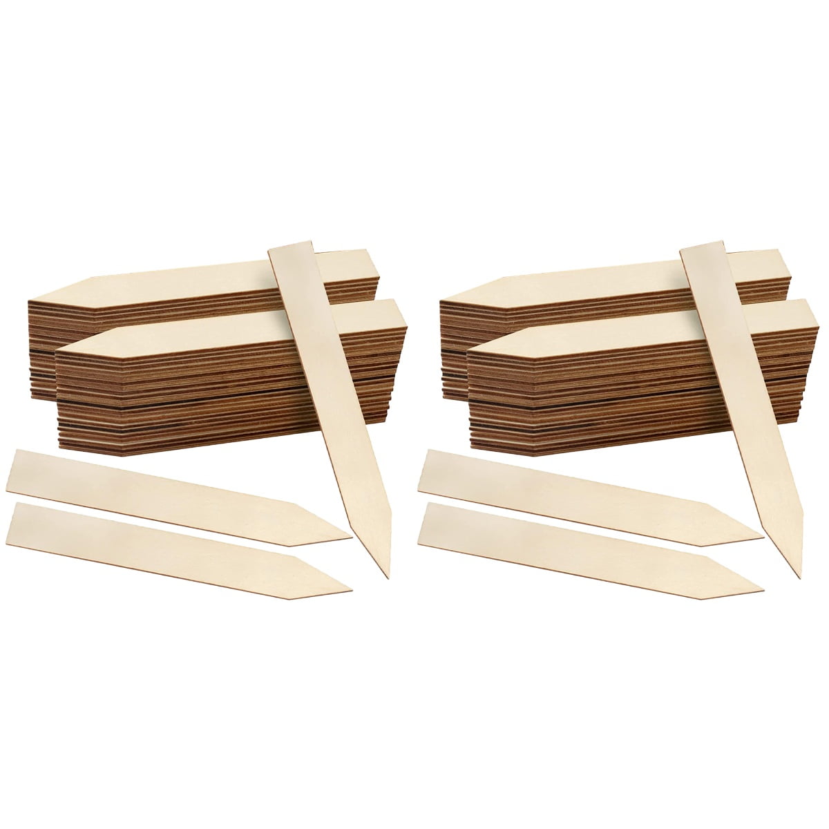 MLINS 60 pcs Wooden Plant Labels Garden Markers Plant Classification ...