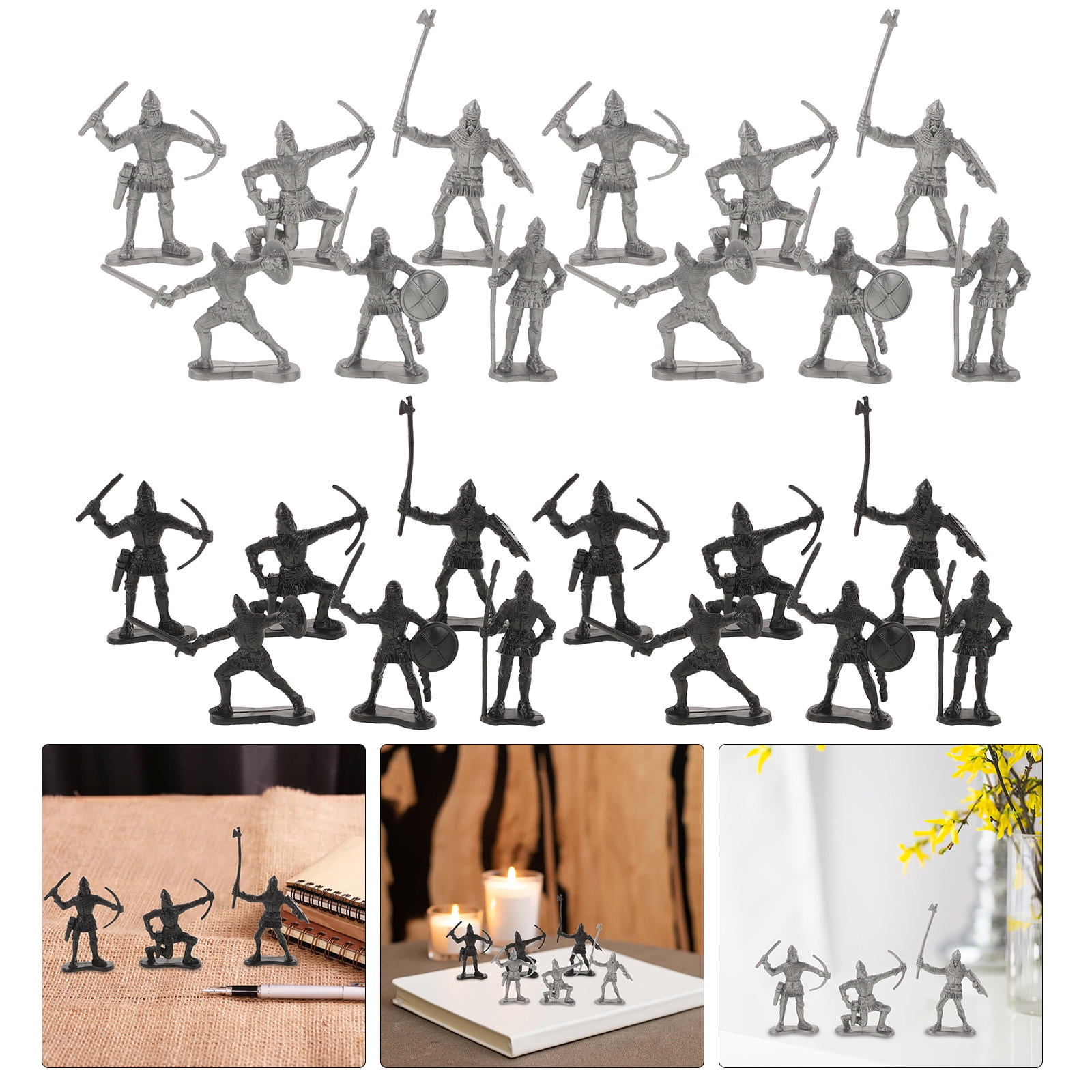 MLINS 60Pcs Army Men Set and Soldier Toys for Kids Toy Soldier Playset ...