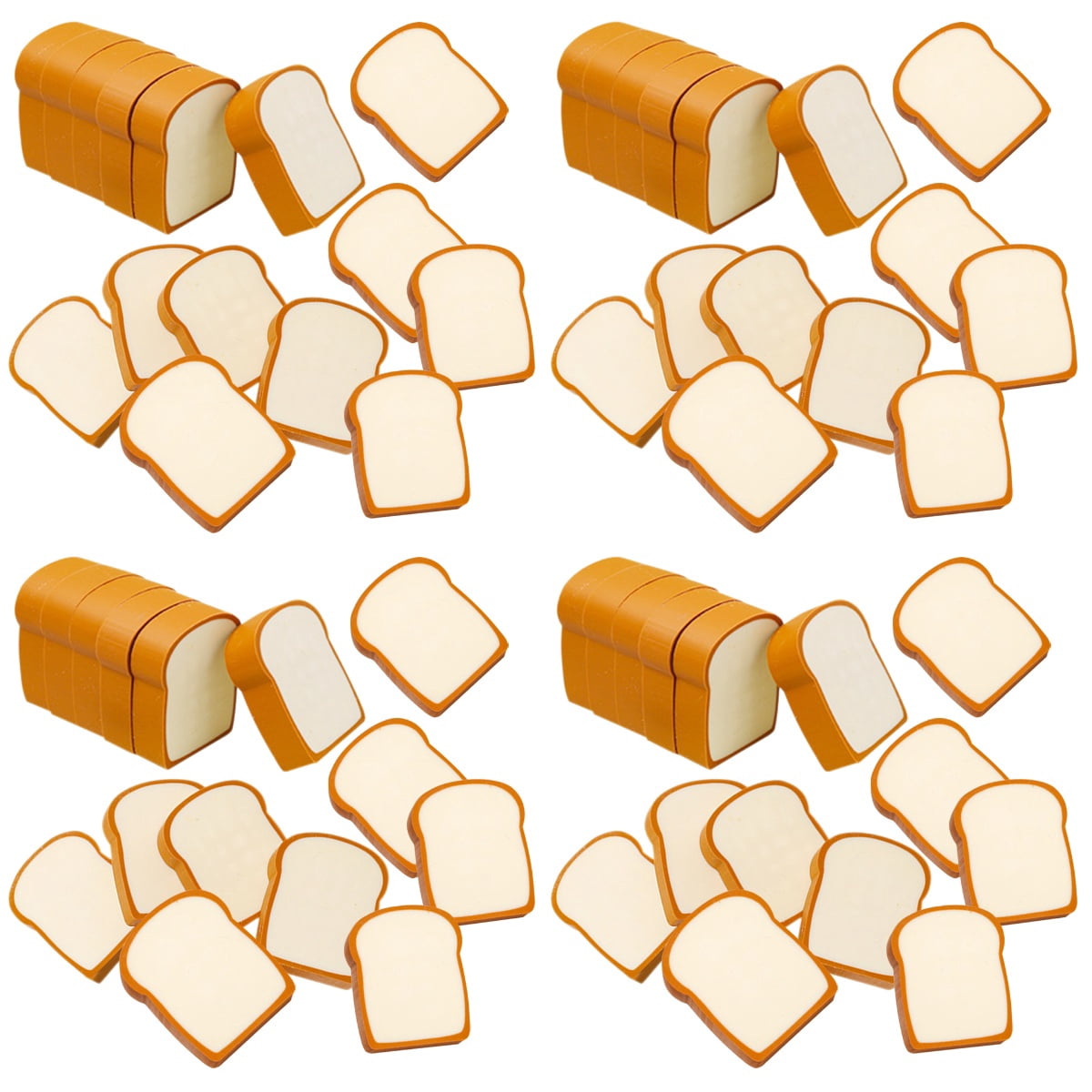 MLINS 64 pcs Cute Toast Shaped Erasers Novelty Toast Shaped Drawing ...