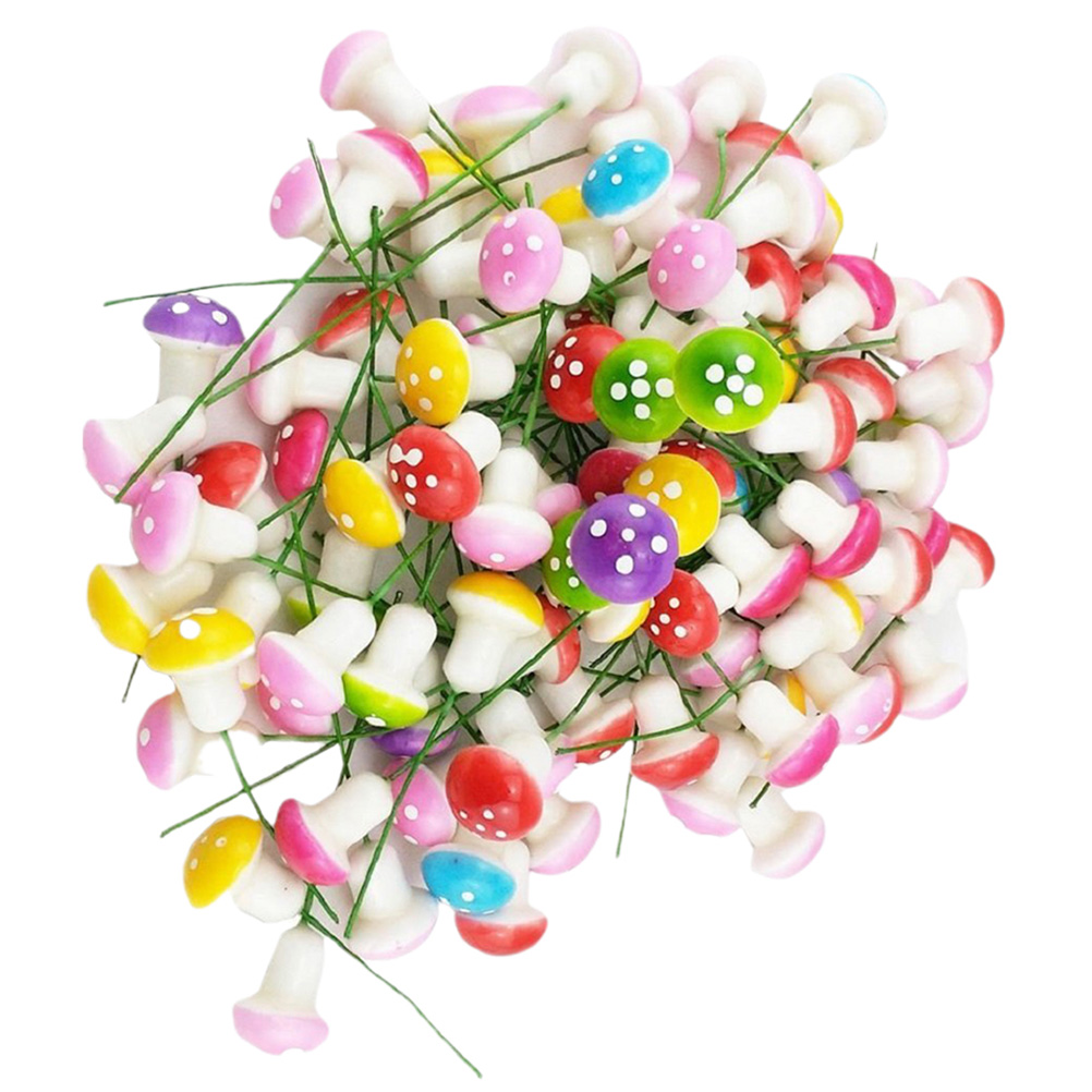 Realistic Miniature Mushroom Figurines for Decor Assorted Color Foams ...