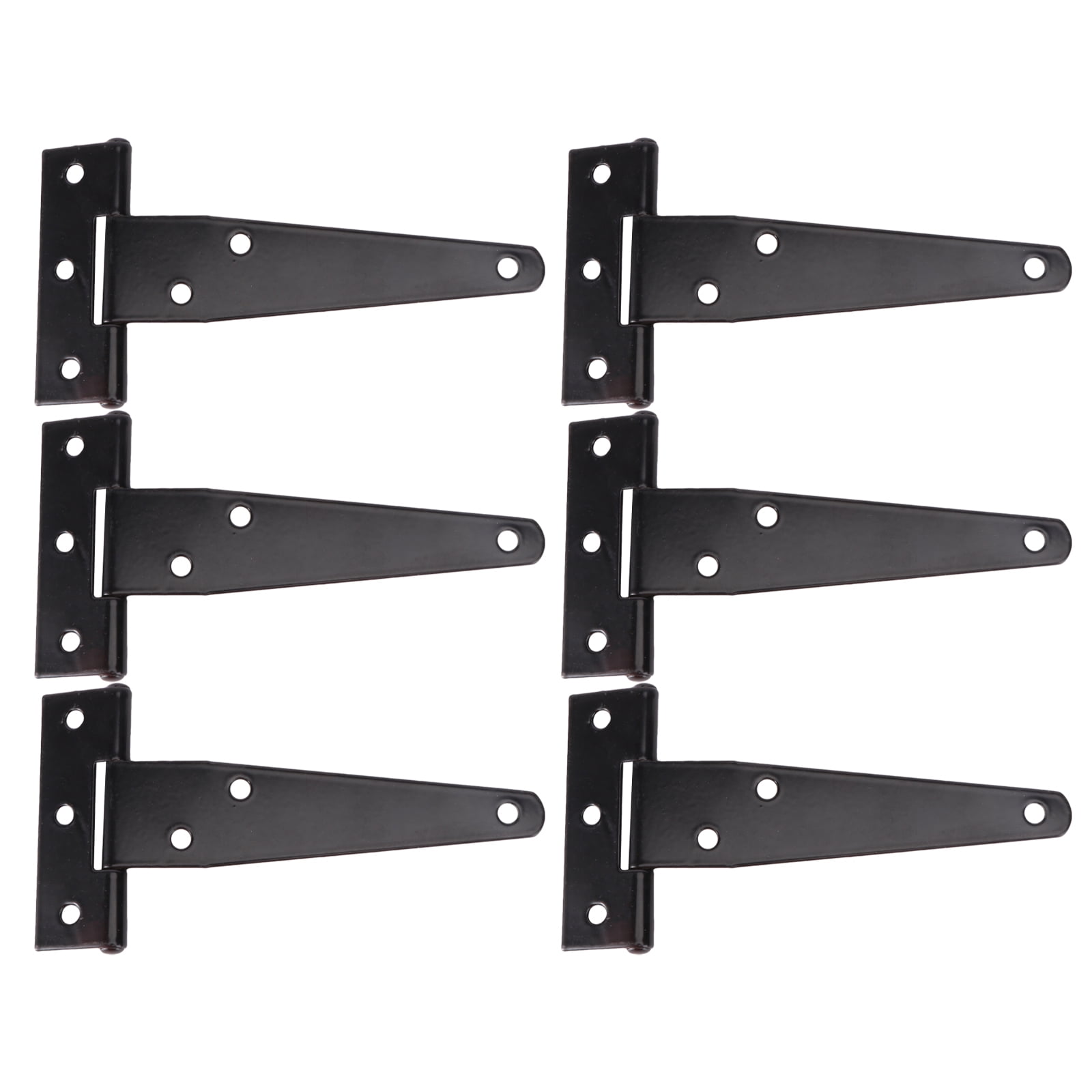 PTOOTP 6Pcs Black Iron T Shape Furniture Door Hinges for Gate Use with ...