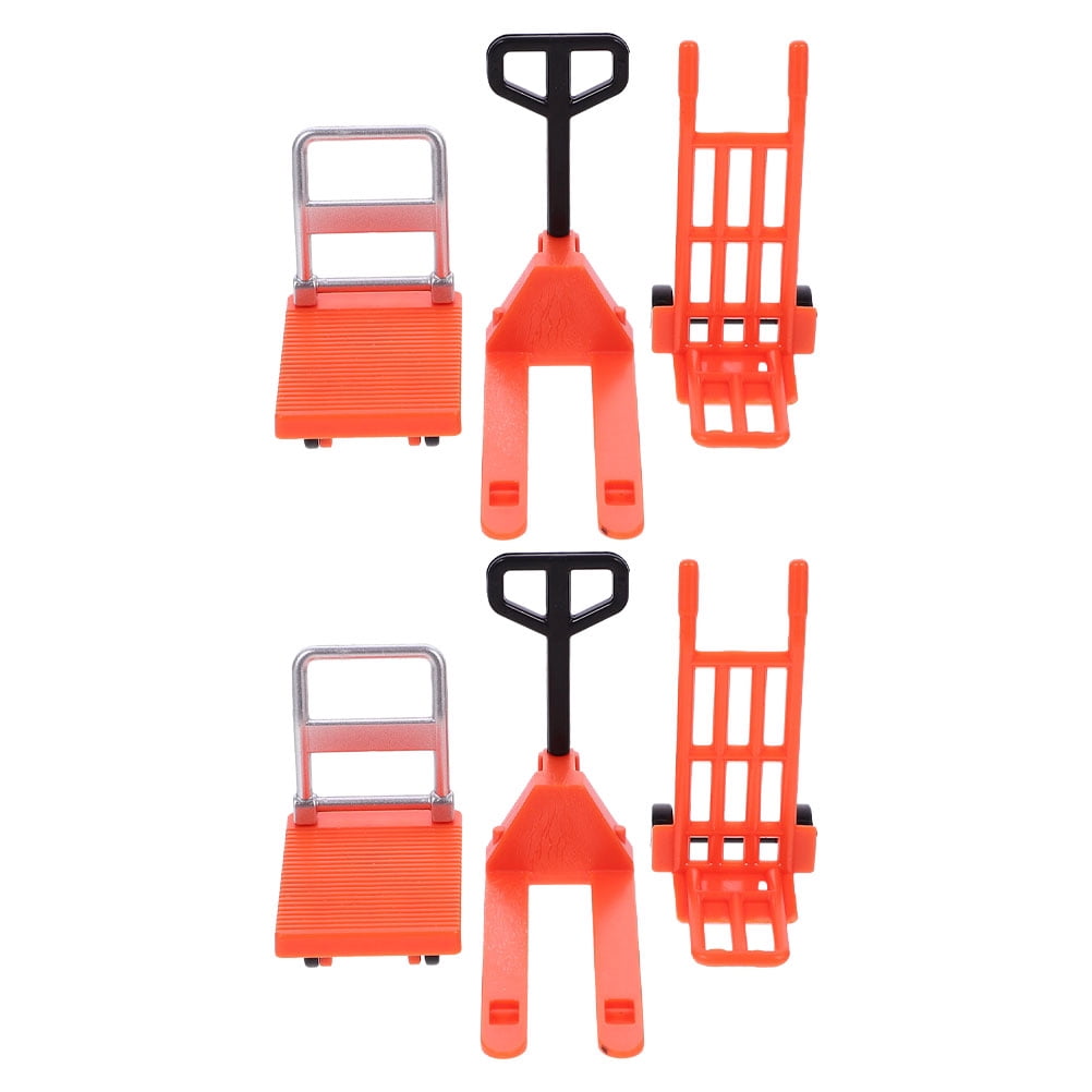 MLINS 6PCS Miniature Construction Toy Set Traffic Tools Road Barricade ...