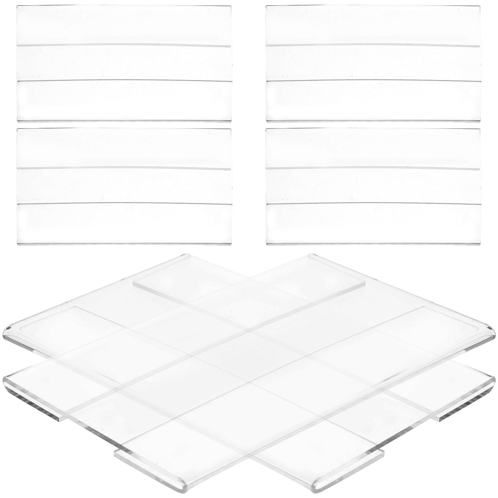 MERRYHAPY Transparent Acrylic Small Sign Holder 6Pcs 3.54X2.36X0.12in ...