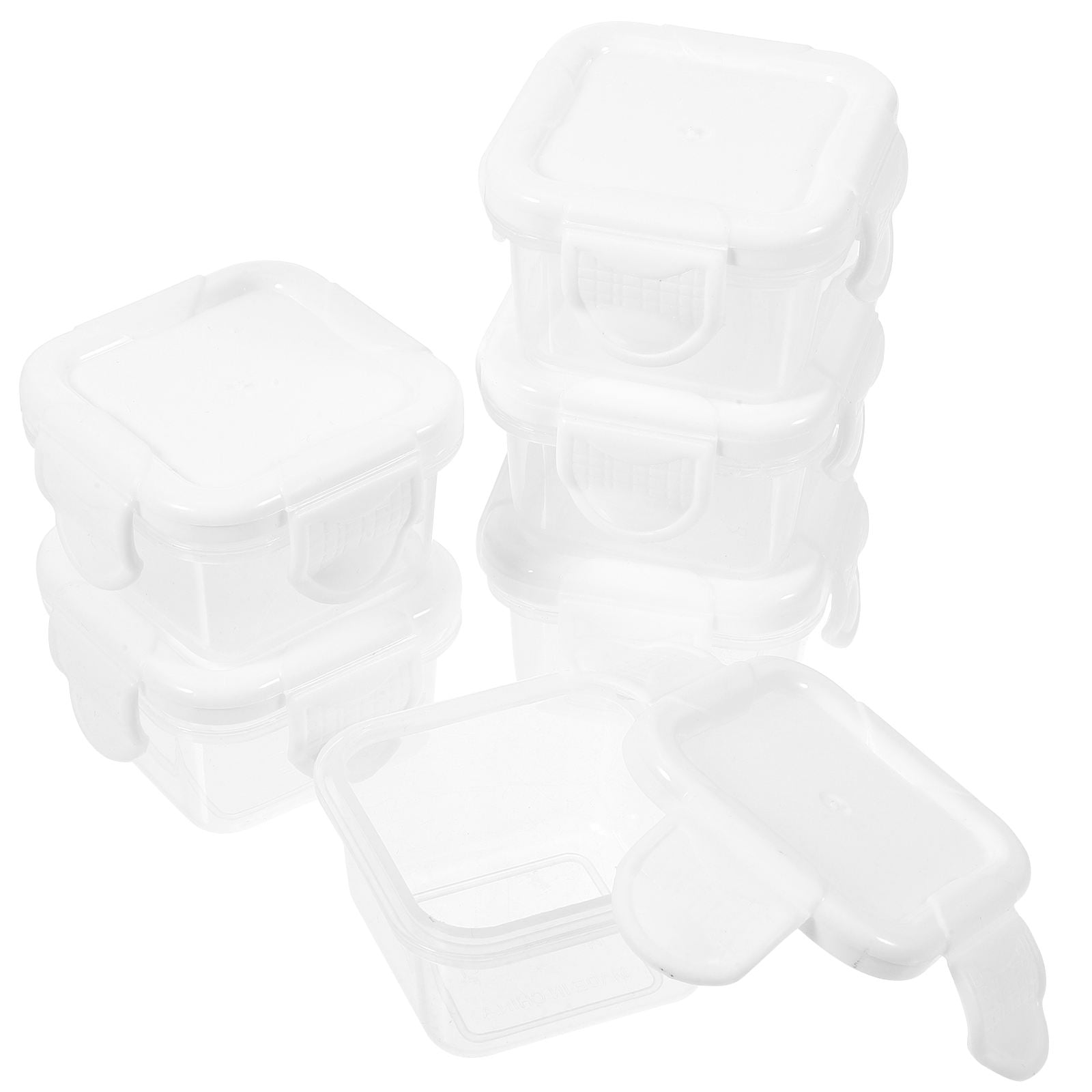 PTOOTP Dipping Sauce Containers Portable Rectangular White PP 6Pcs 2 ...