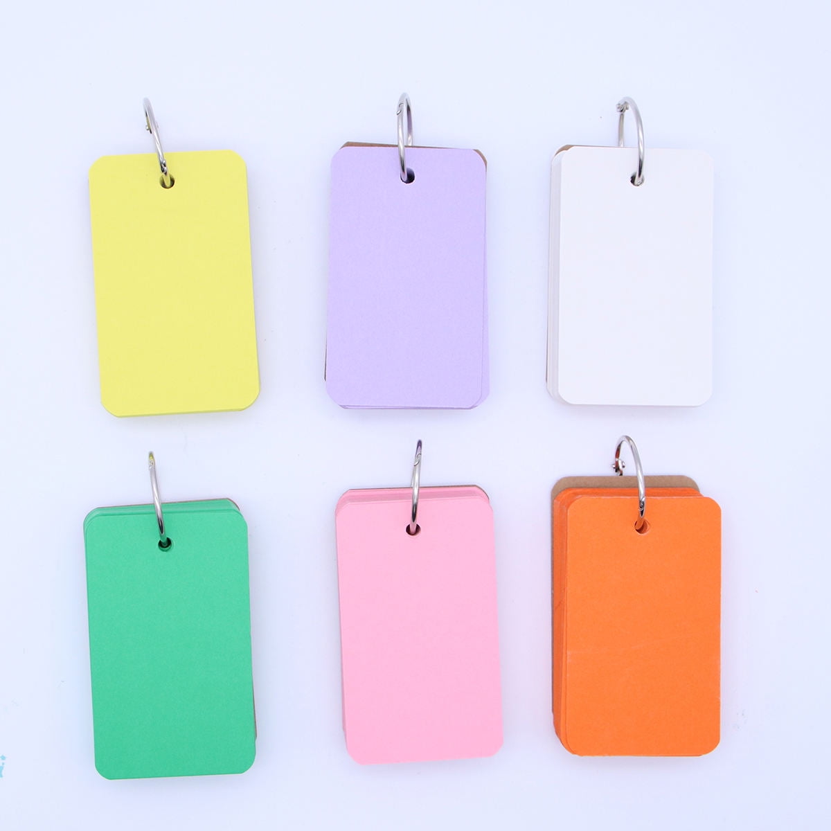 MLINS 6Pcs Paper Binder Ring Easy Flash Cards Memo Pads - Walmart.com