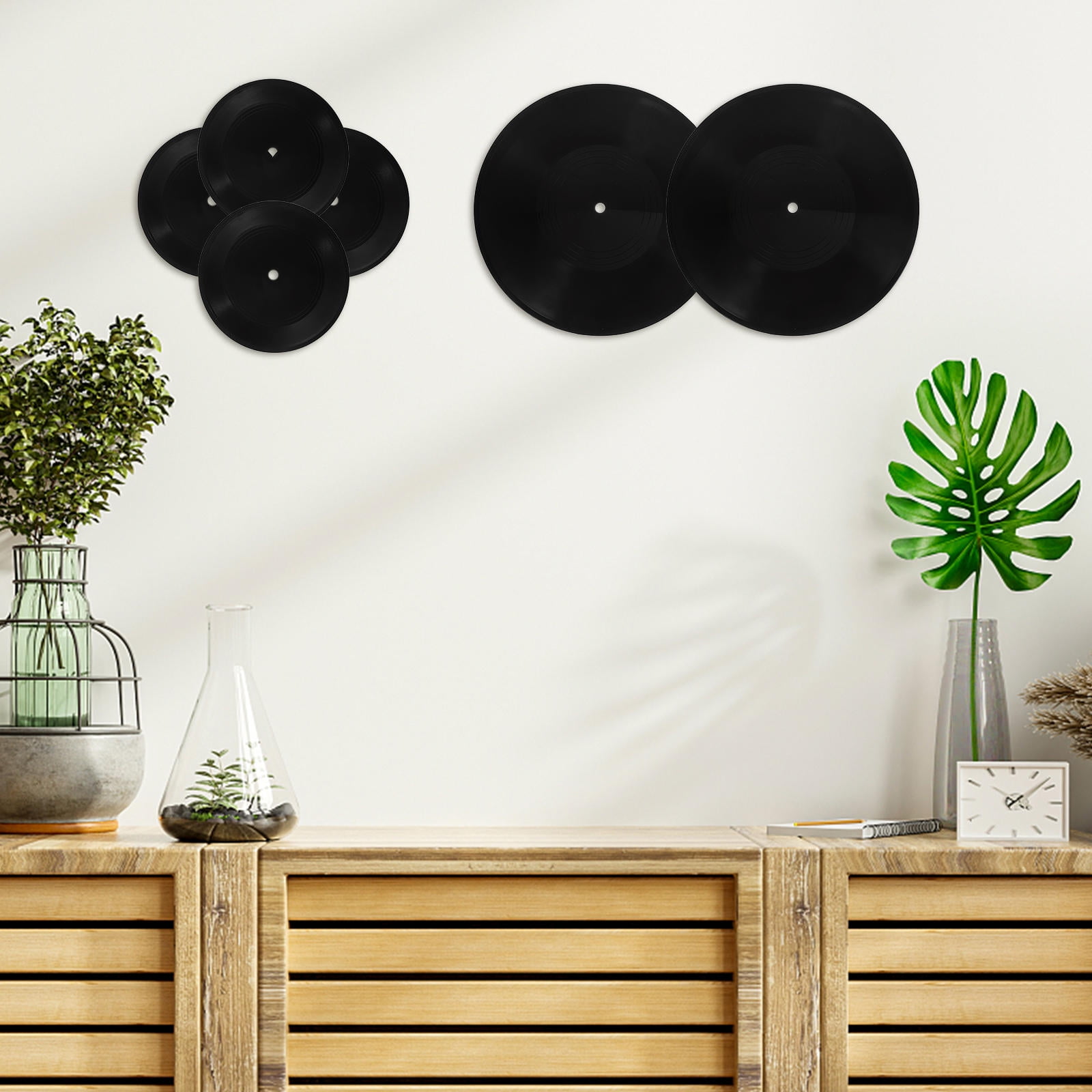 MLINS 6Pcs Retro Record Decorations for Wall Vintage Music Room Decor ...