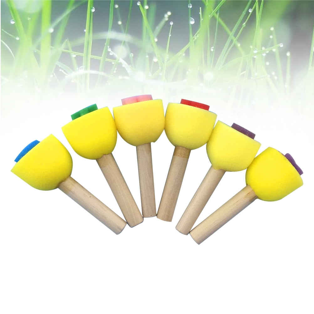 MLINS 6Pcs Sponge Paint Rollers Brayers Kids Painting Rolls Stamper Set ...