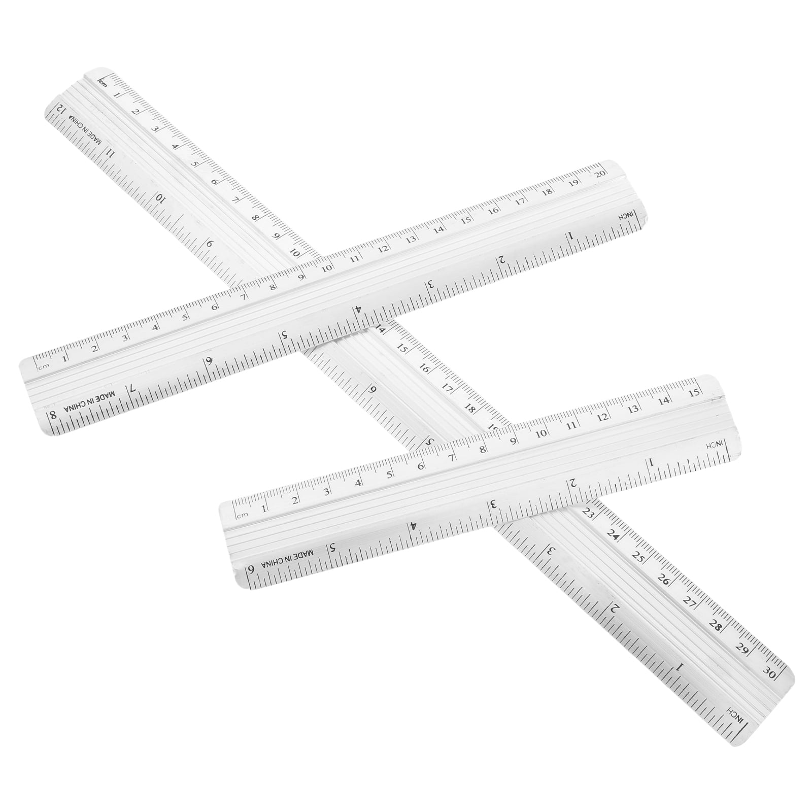 MLINS 6pcs Aluminum Ruler Set Drawing Measuring Ruler Metal Ruler ...