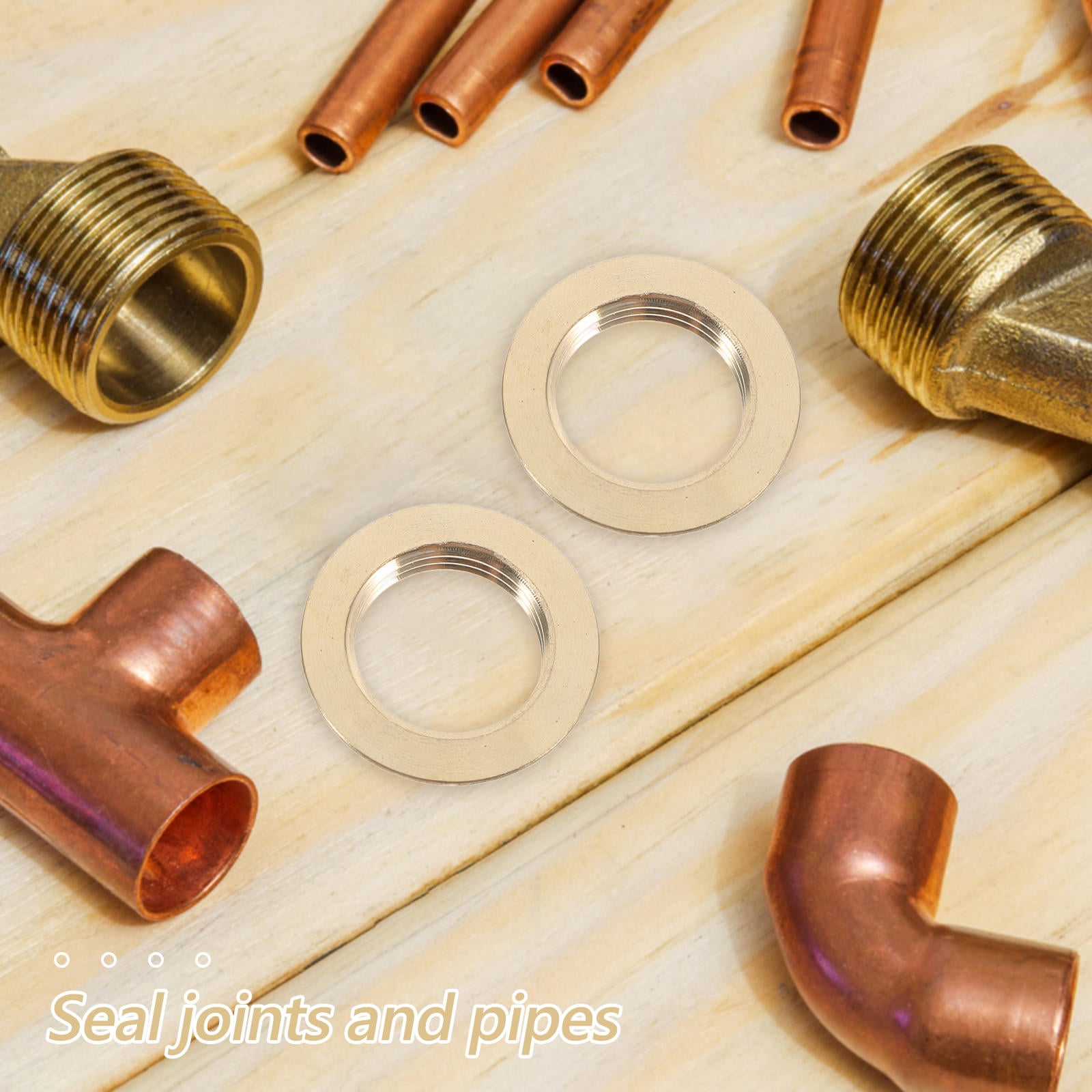 MLINS 6pcs Brass Lock Nuts Pipe Fitting Fixing Nut Flanged Thin Insert ...