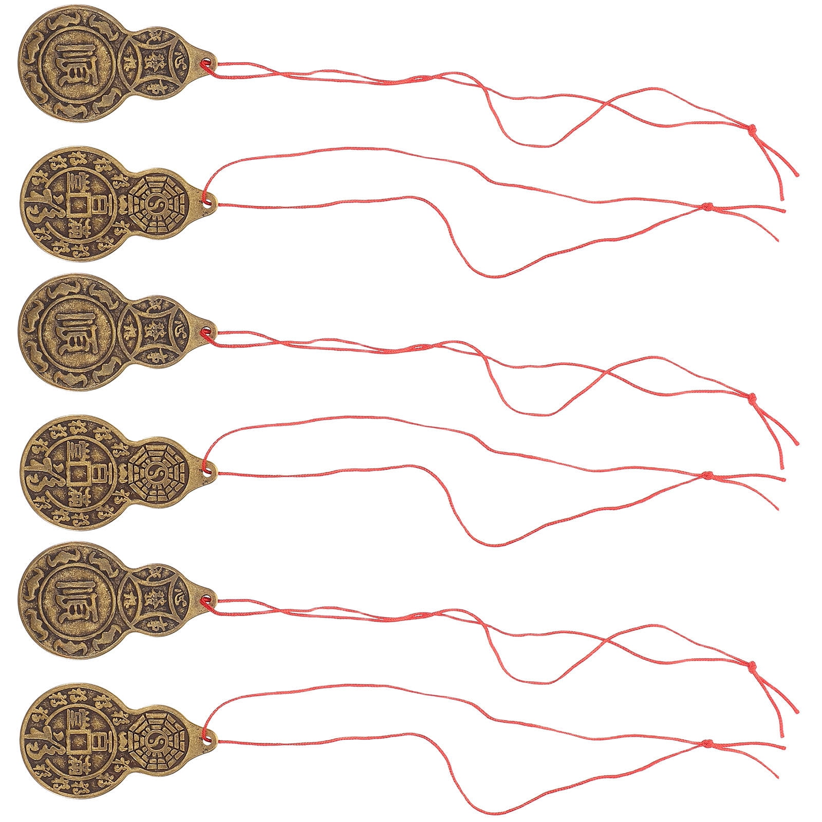 MLINS 6pcs Chinese Good Luck Ornament with Bagua Design Feng Shui and ...