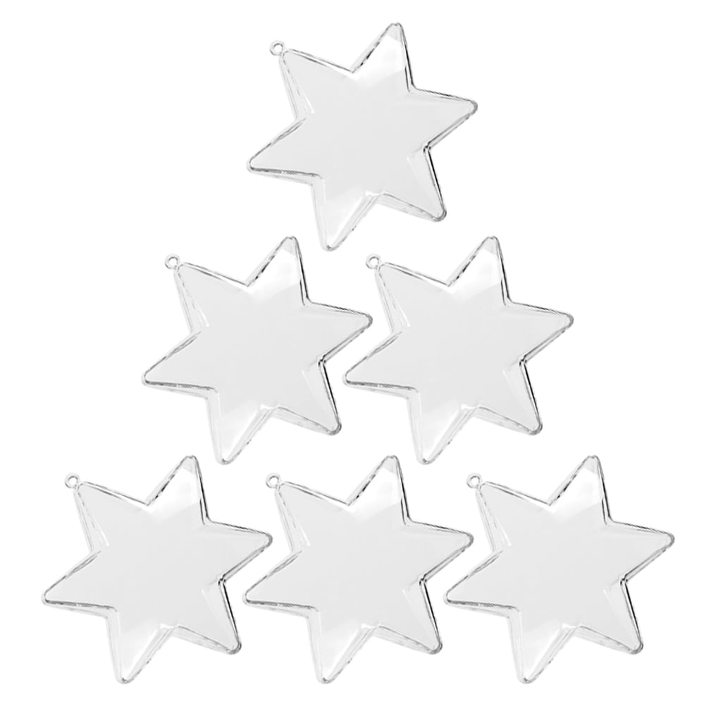 MLINS 6pcs Clear Acrylic Fillable Ornament Balls Diy Plastic Fillable ...