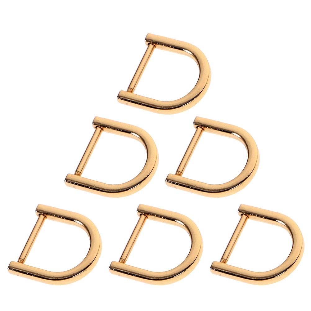 MLINS 6pcs D-Rings with Closing Screw Shackle Small D-Rings Shackle ...