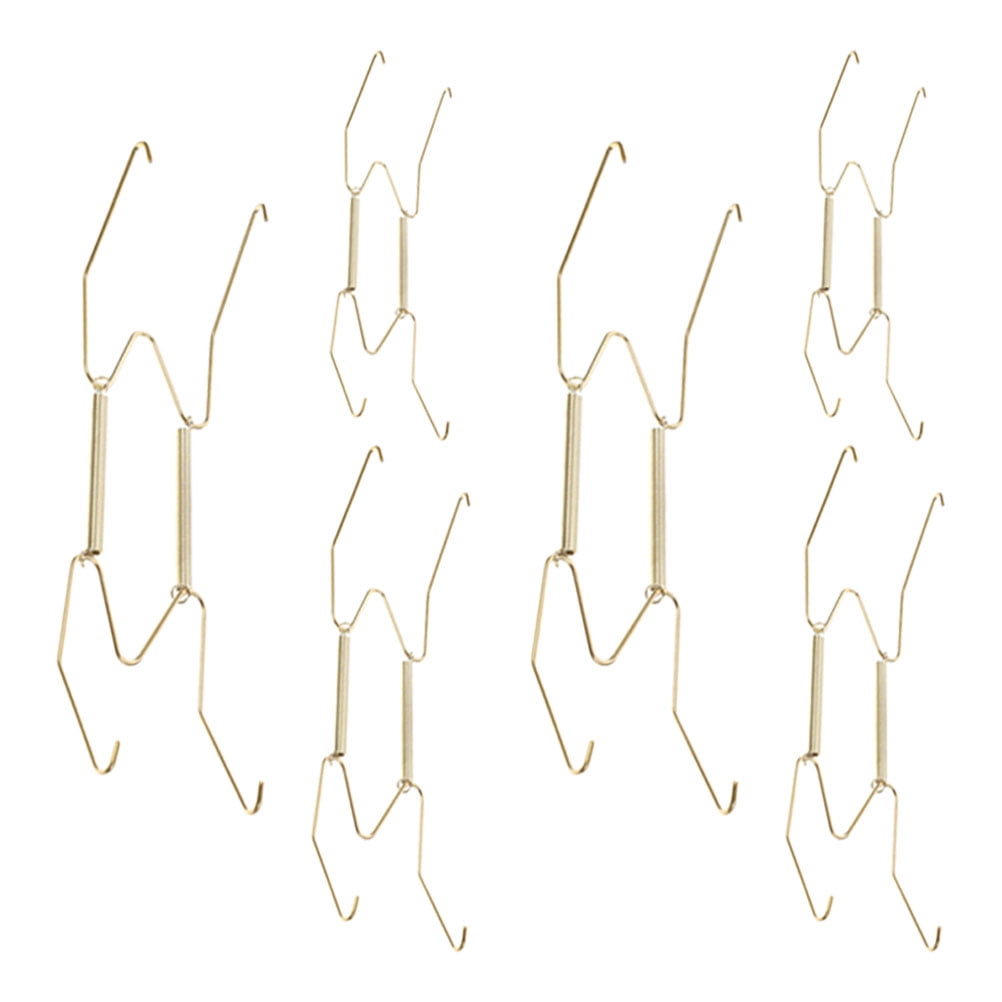 MLINS 6pcs Decorative Plate Holders for Wall Display Metal Plate Hangers for Displaying Plate ...