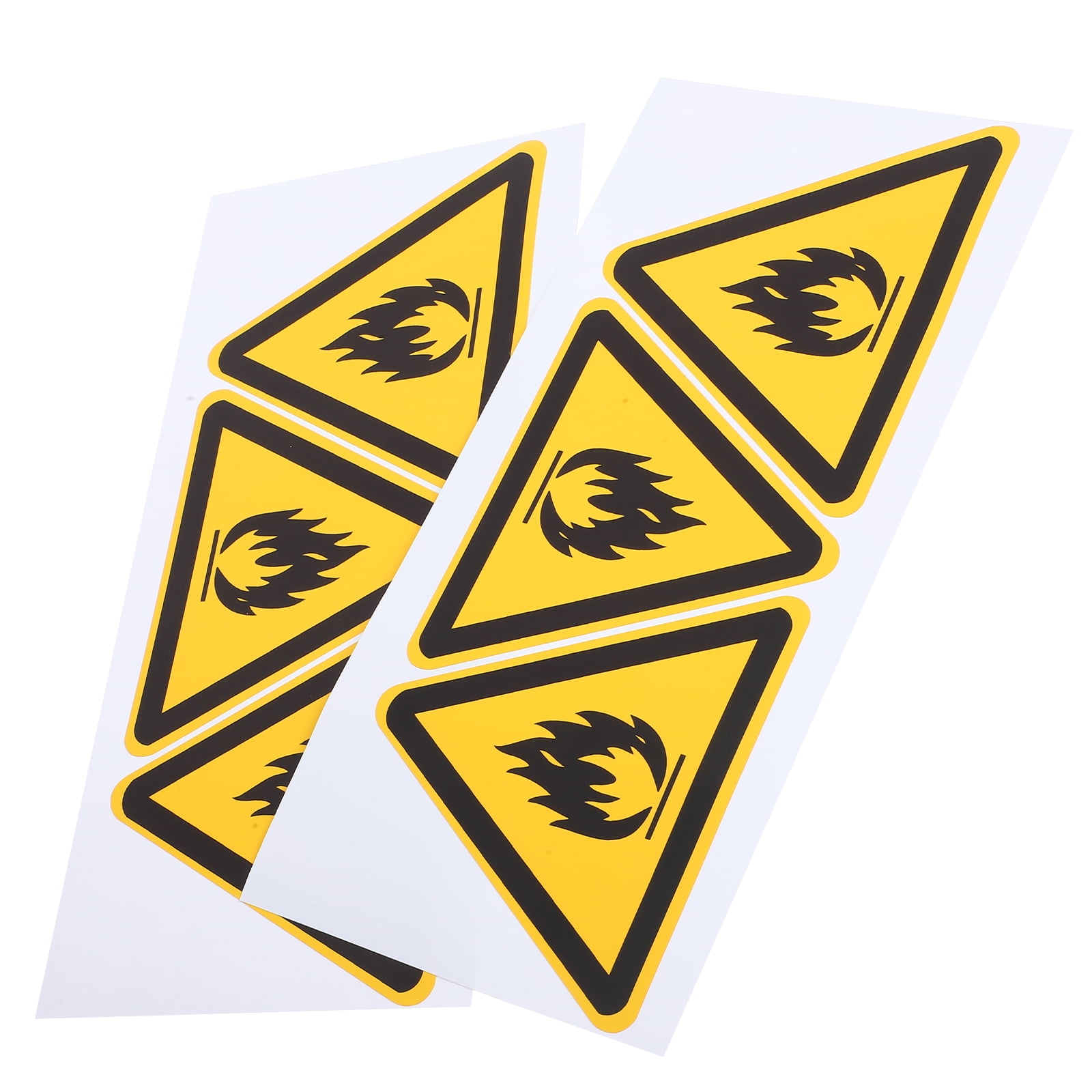 MLINS 6pcs Flammable Sign Warning Stickers Caution Safety Sign Decals ...