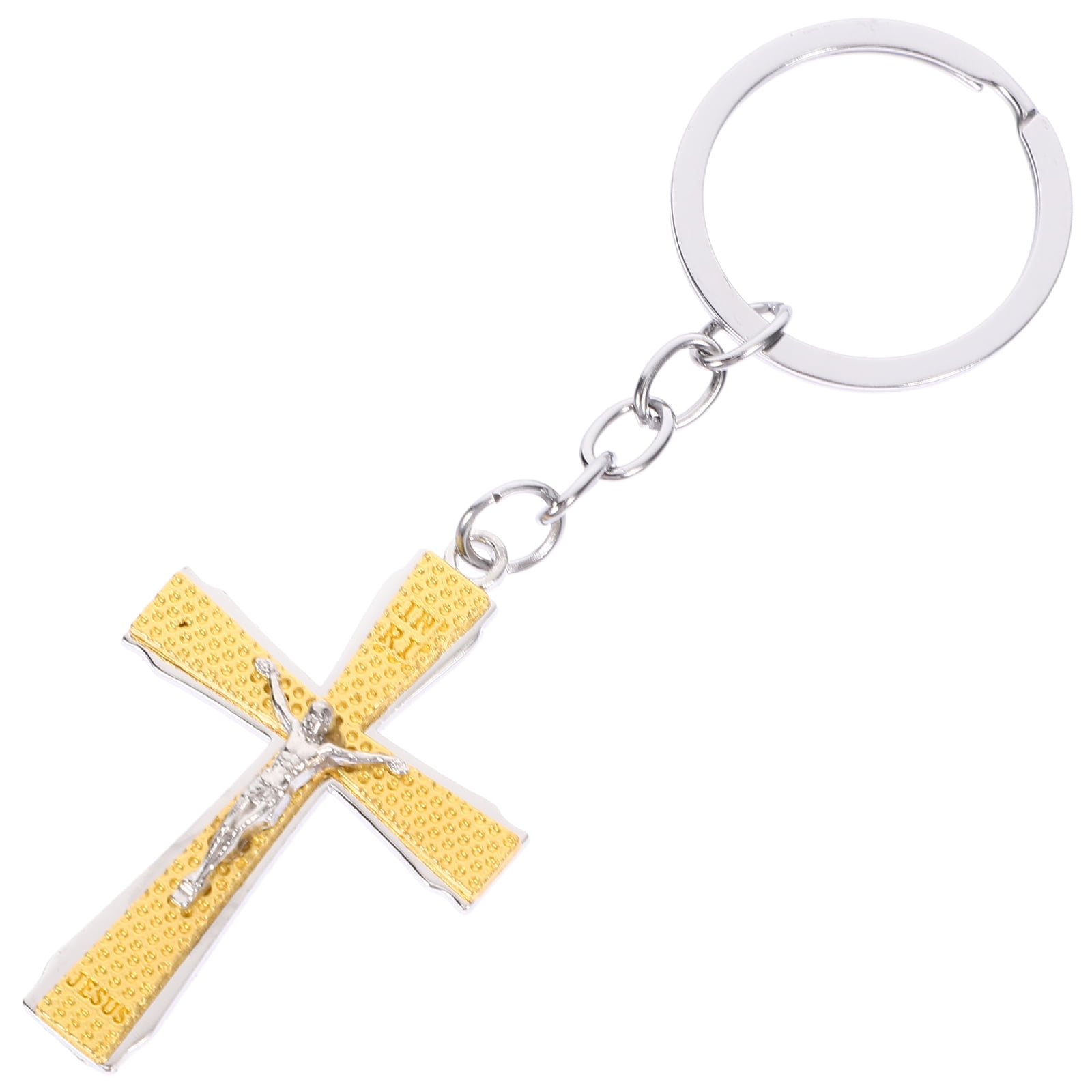 MLINS 6pcs Keychain Cross Key Chain Bag Hanging Key Ring Cross Pendant ...