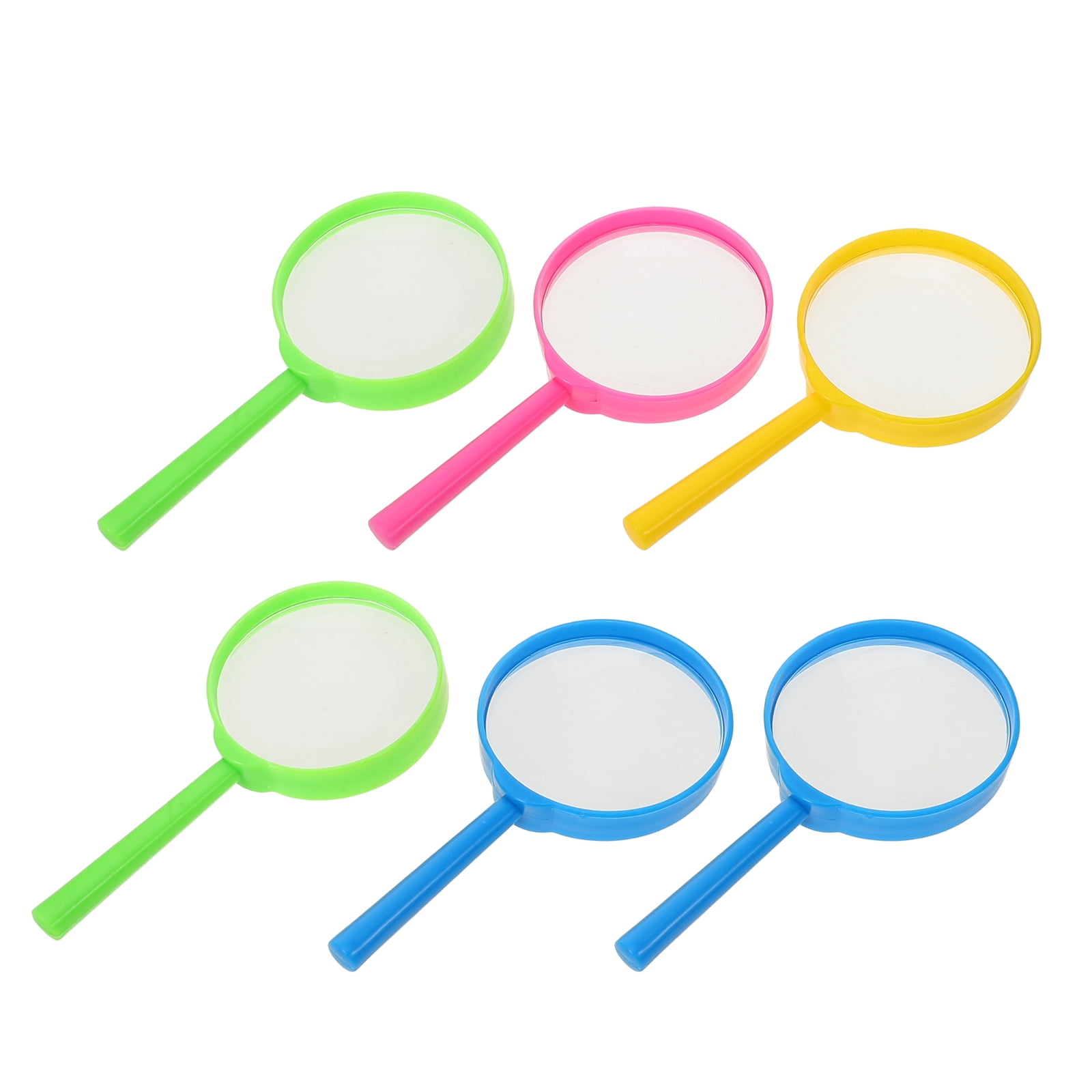 MLINS 6pcs Magnifying Glasses Handheld Plastic Magnifying Glasses ...