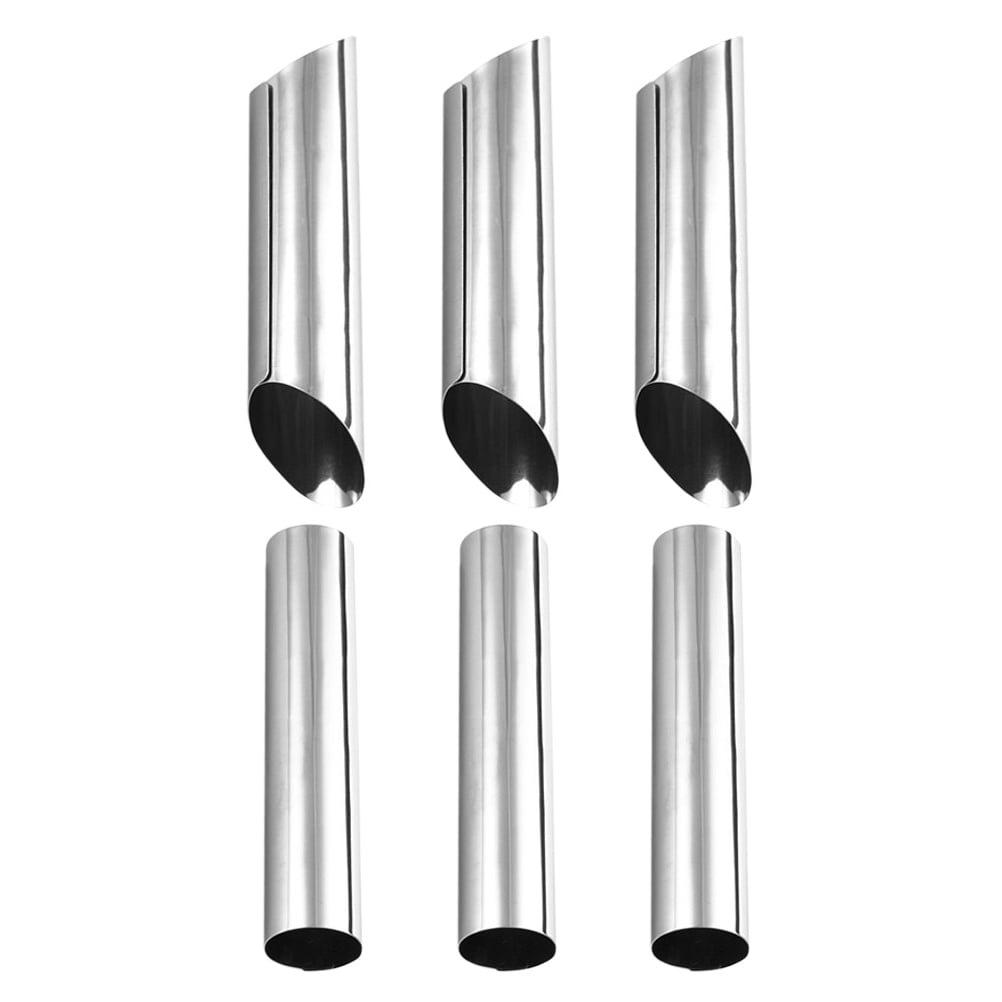 MLINS 6pcs Metal Cannoli Tubes Stainless Steel Cream Horn Mold Cake ...