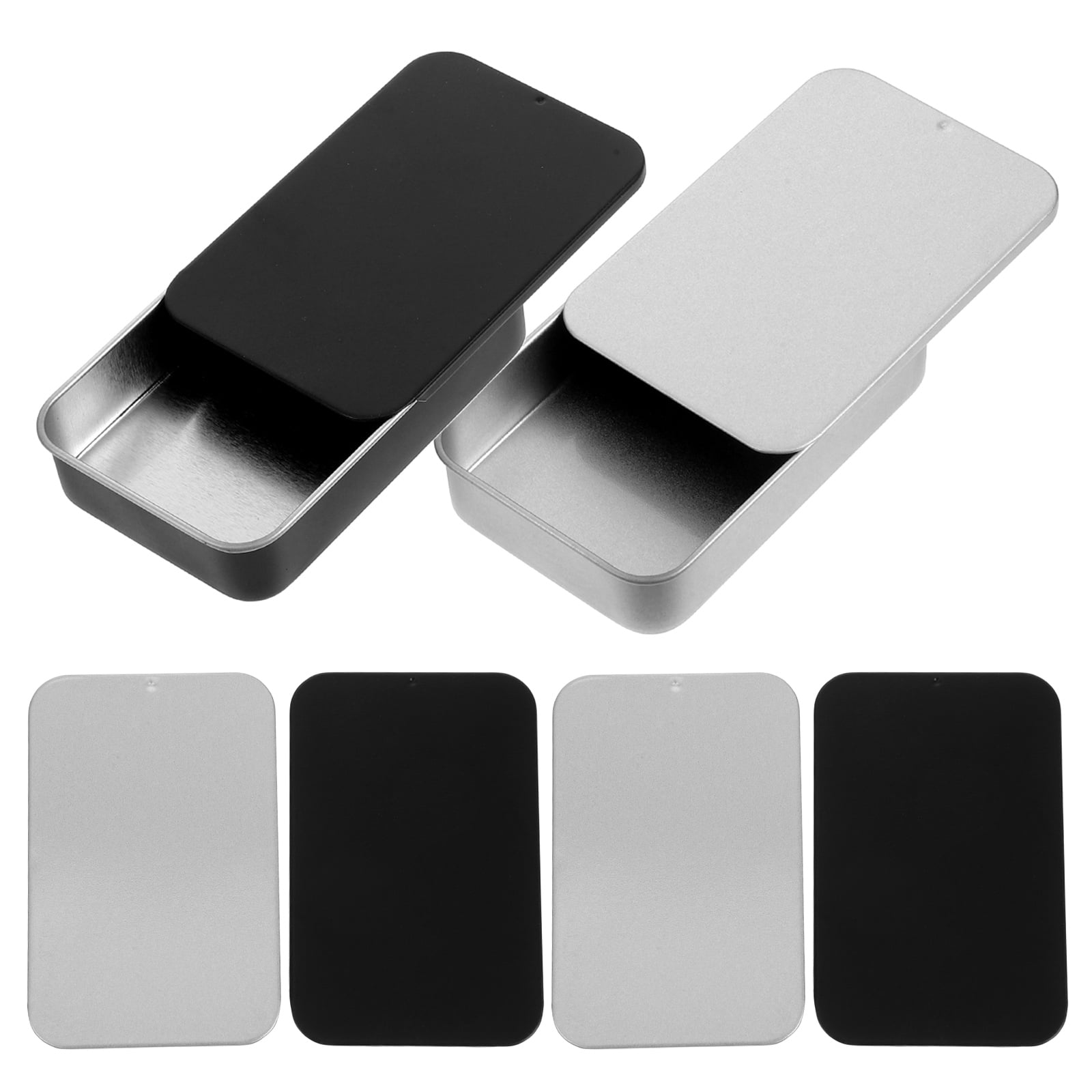 MLINS 6pcs Metal Credit Card Id Card Push Pull Box For Business Cards ...