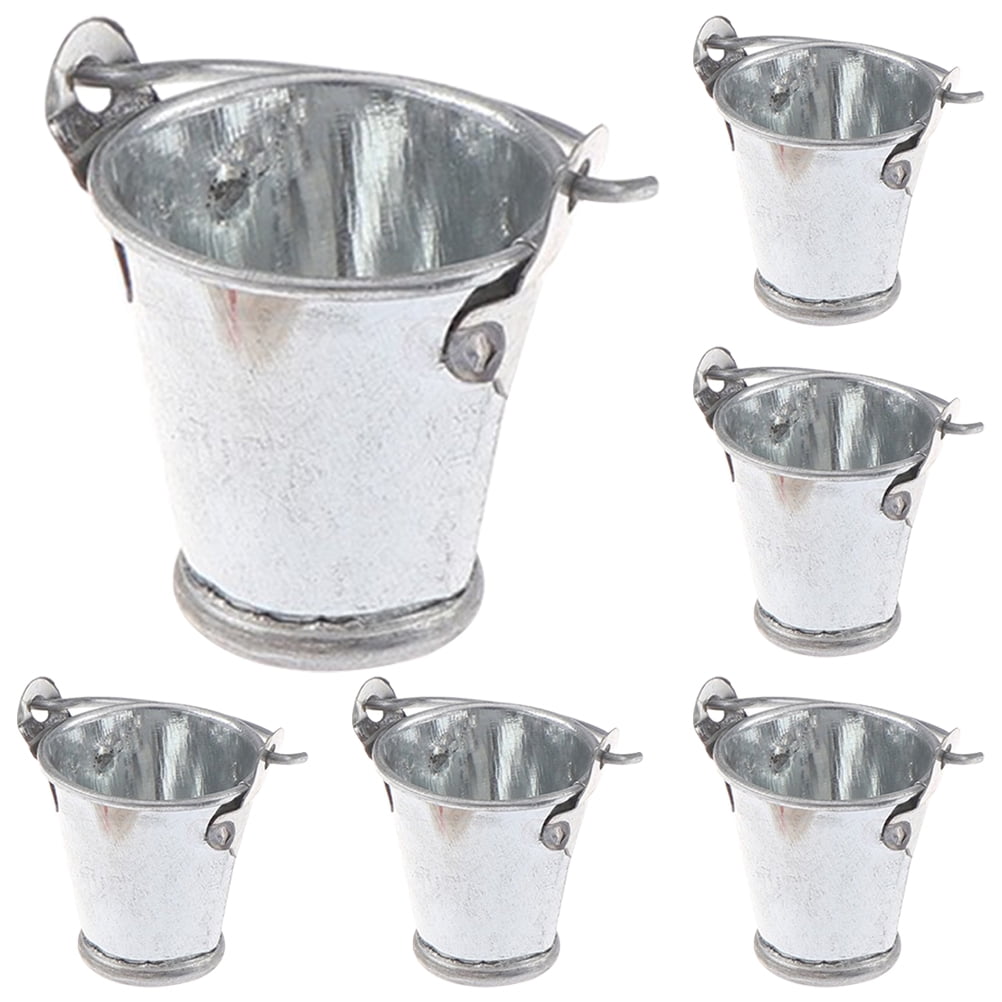 MLINS 6pcs Mini Bucket Mini House Water Barrel Micro Landscape Bucket ...