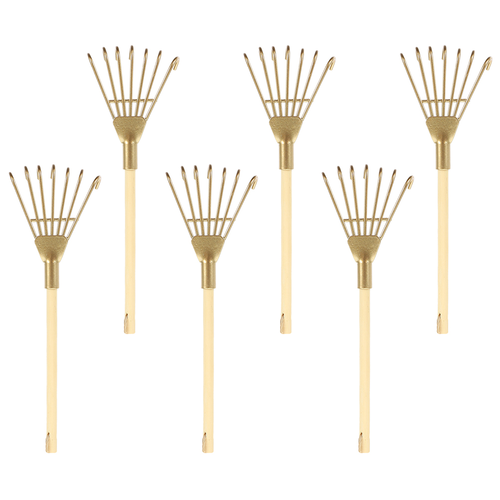 MLINS 6pcs Miniature Rakes Crafts Smoothing Rake Landscape Smoothing ...