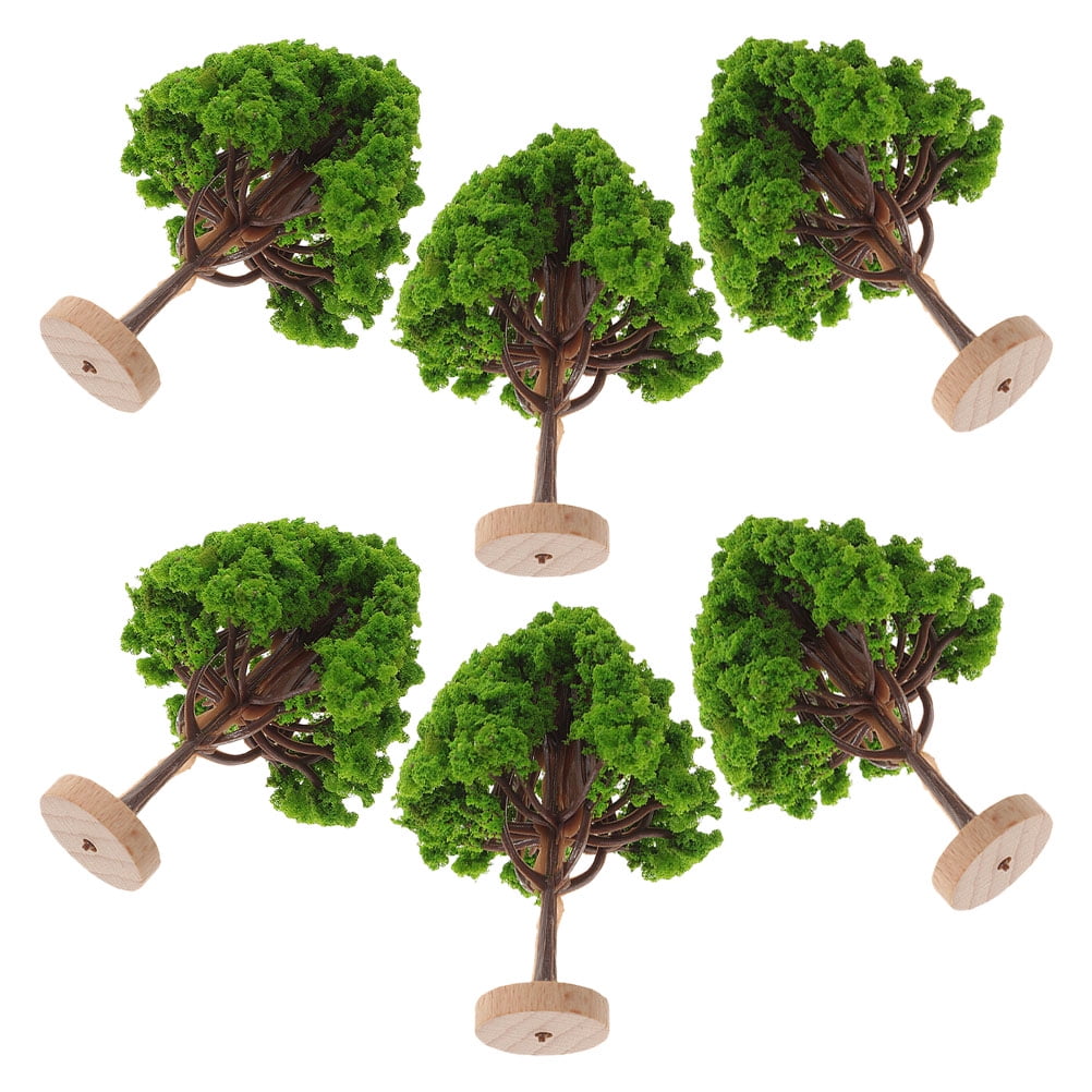 MLINS 6pcs Miniature Simulation Model Landscape Tree Mini Fake Tree for ...