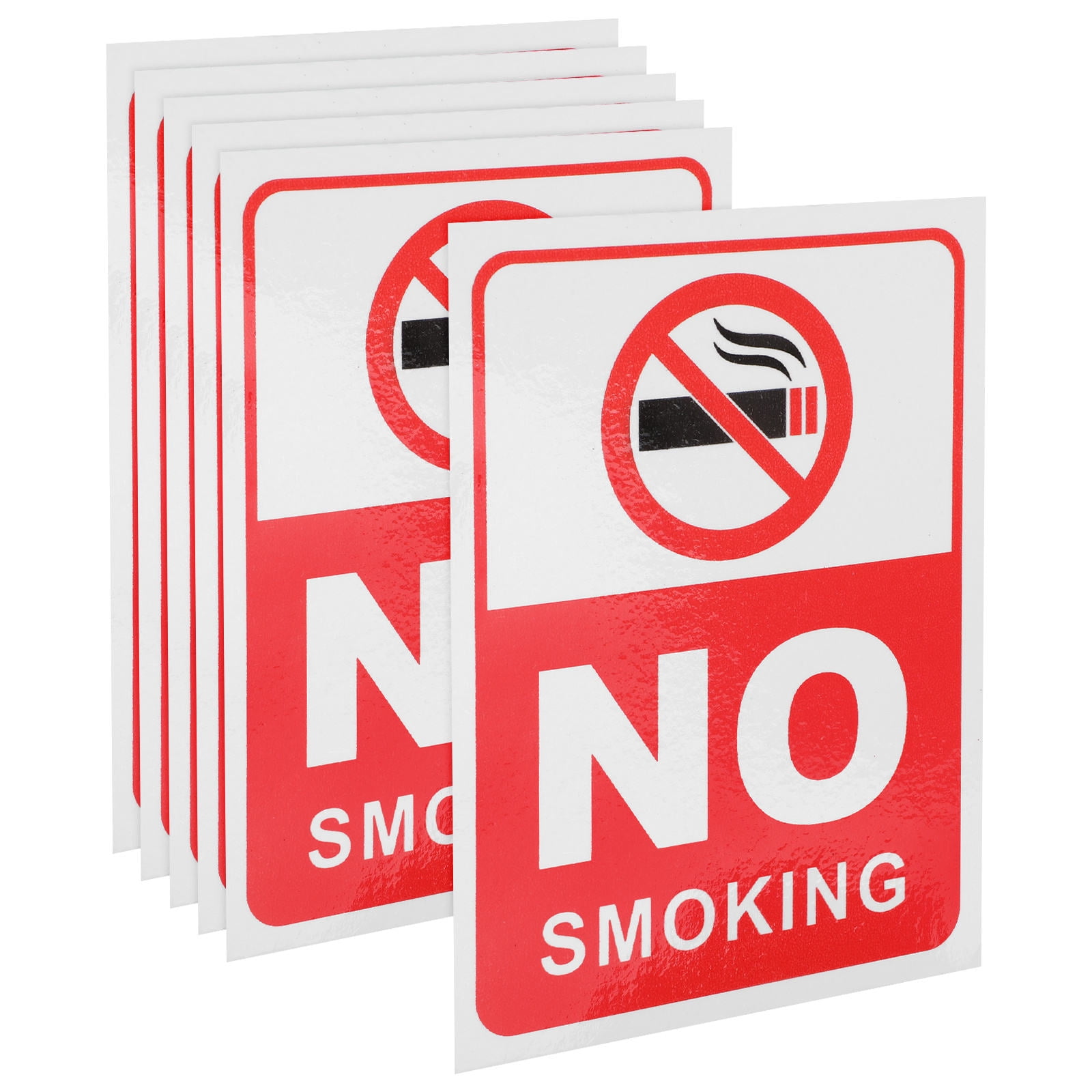 MLINS 6pcs No Smoking Sign Rectangular No Smoking Sticker Safety ...