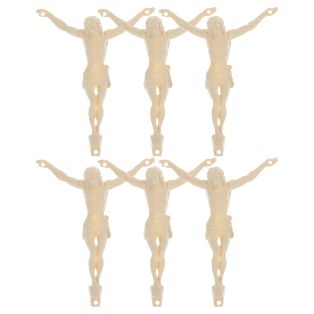MLINS 6pcs Plastic Jesus Figurine Small Jesus Statue Model Mini Jesus ...
