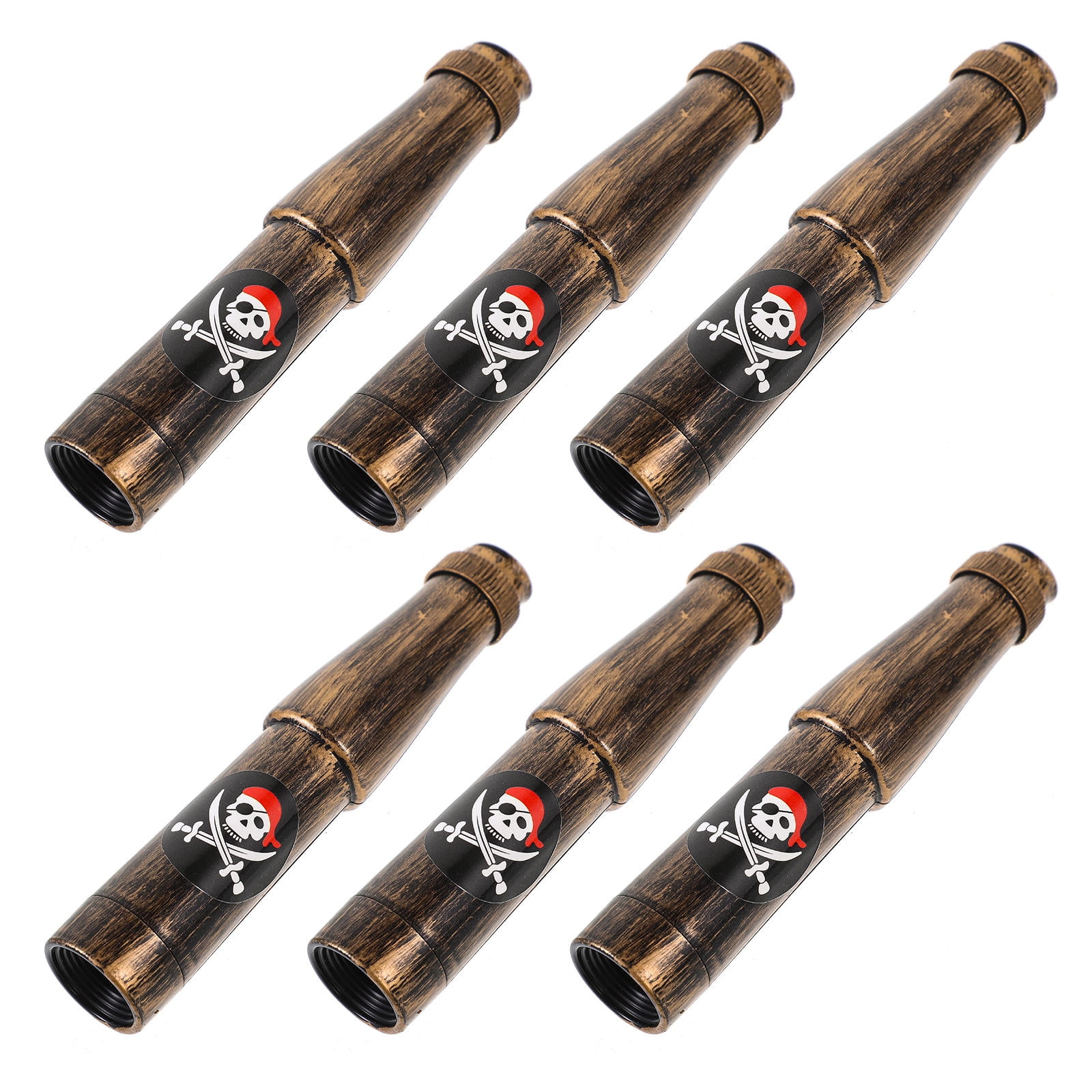 MLINS 6pcs Plastic Telescope Pirate Party Retractable Telescopes ...