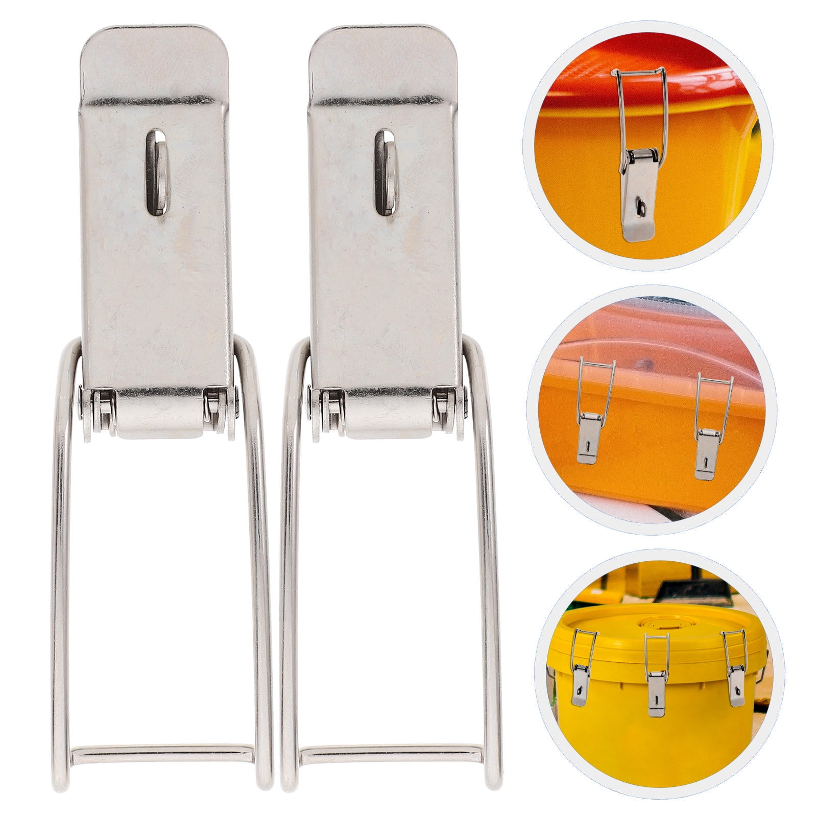 MLINS 6pcs Stainless Steel Catch Gate Latch Hinge Lock Spring Loaded ...