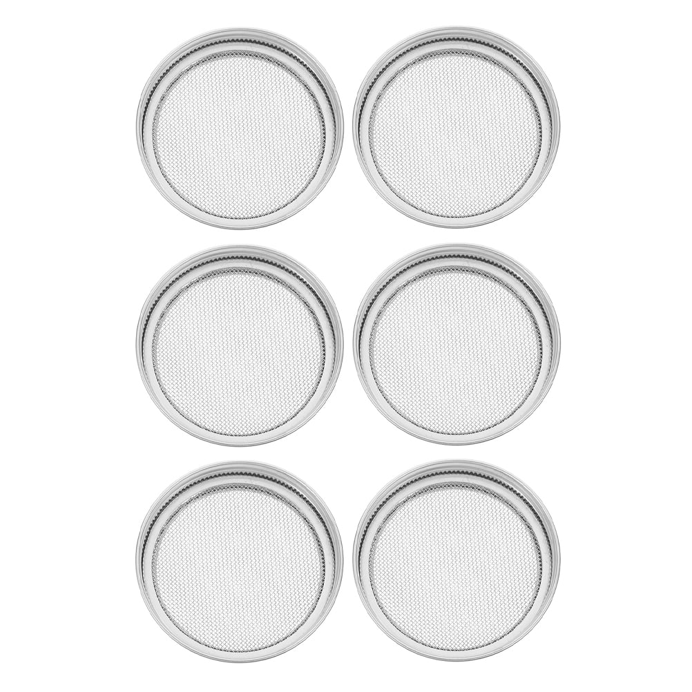 MLINS 6pcs Stainless Steel Sprouting Lids For Mason Jars 70/86mm Mesh ...