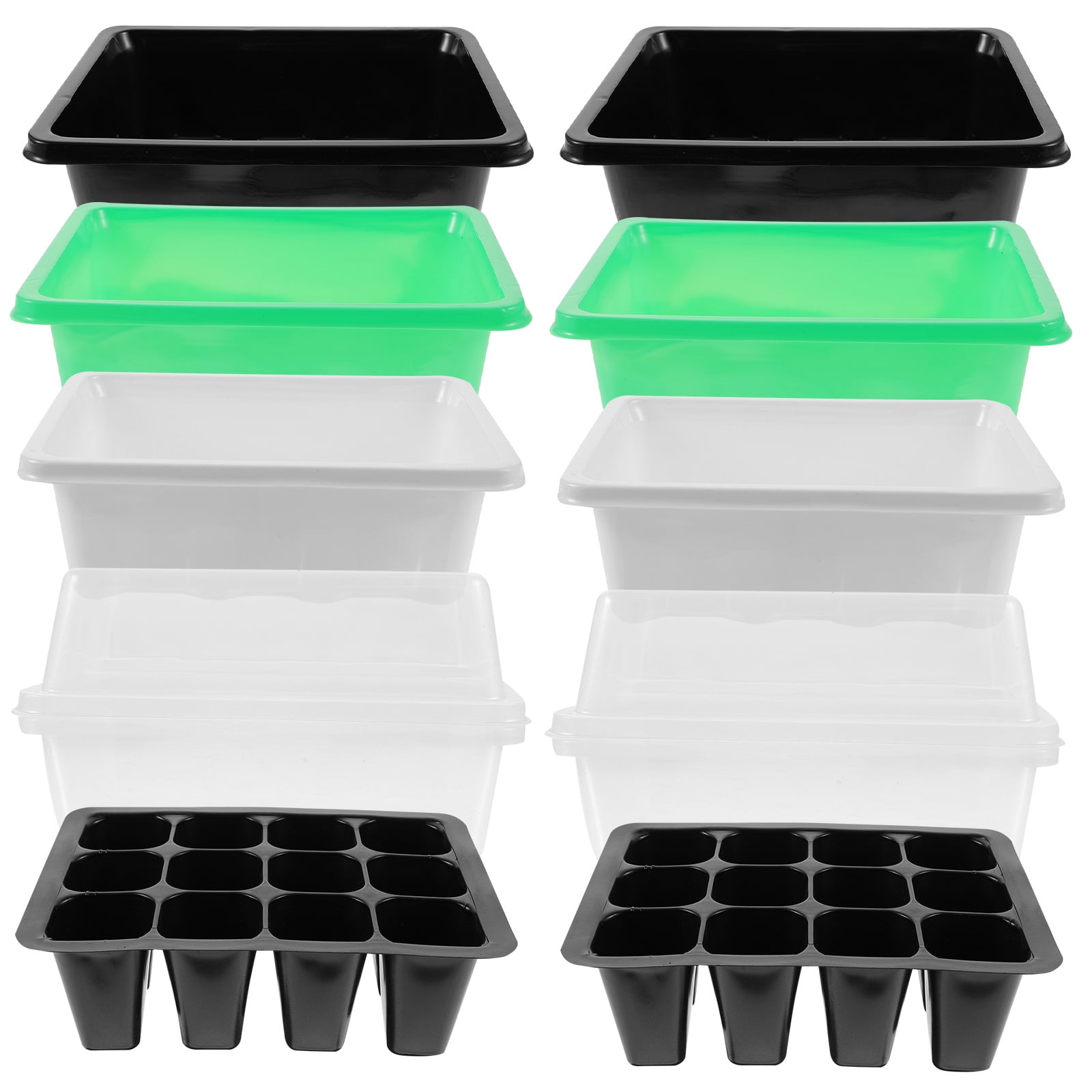 MLINS 6pcs Starter Tray Nursery Planter Starter Trays Sprouting Boxes ...